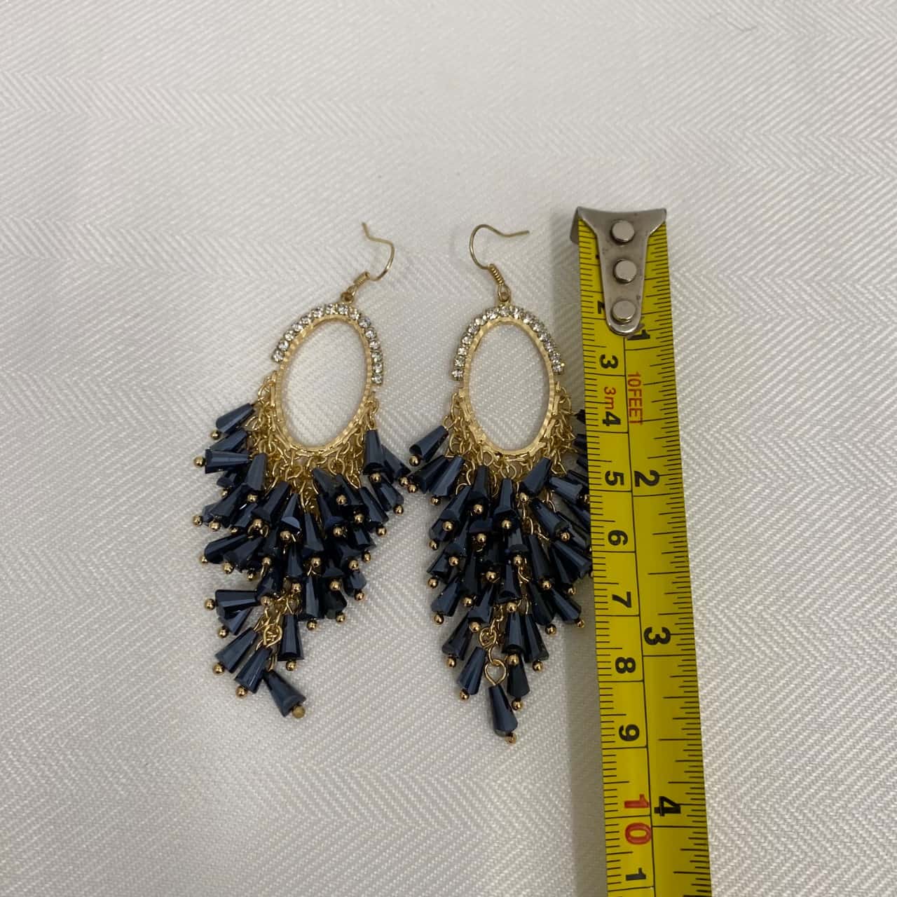 Vintage Style Women's Earrings Navy Blue