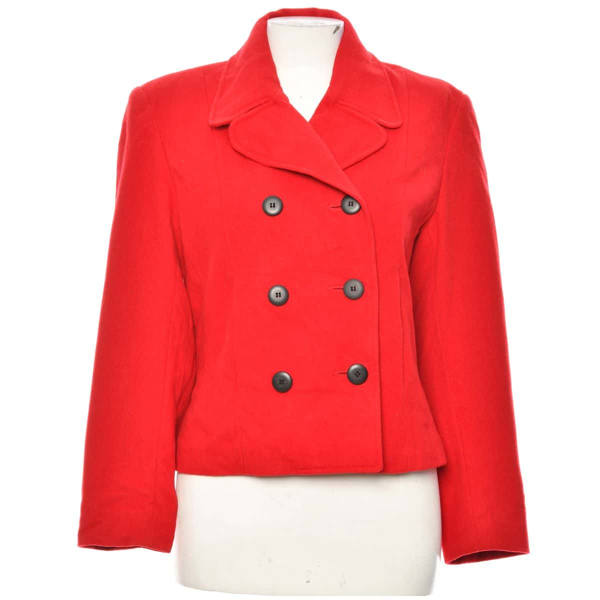 Jl Colebrook Women's Size L Wool & Cashmere Blend Winter Jacket Red (s)
