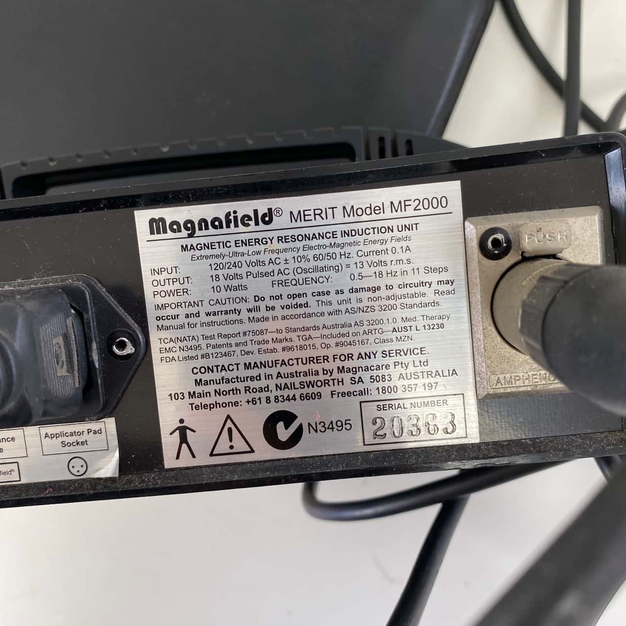 Magnafield Magnetic Energy Resonance Induction Unit Model MF2000