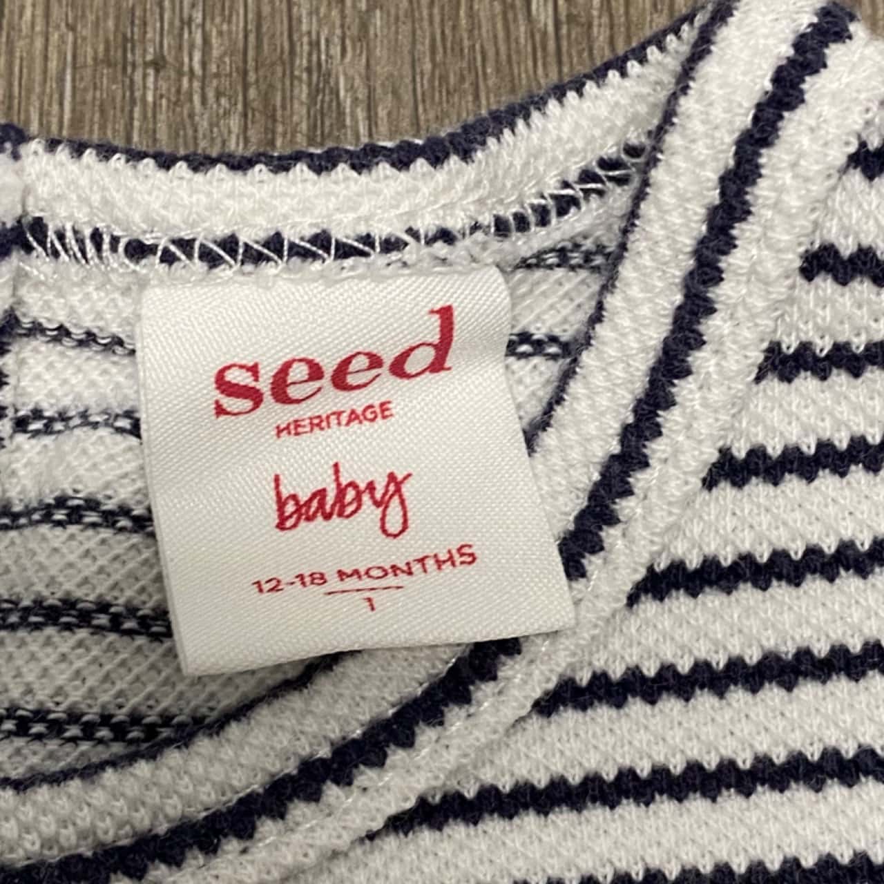 Seed Heritage Kids Size 12-18m Dress Striped