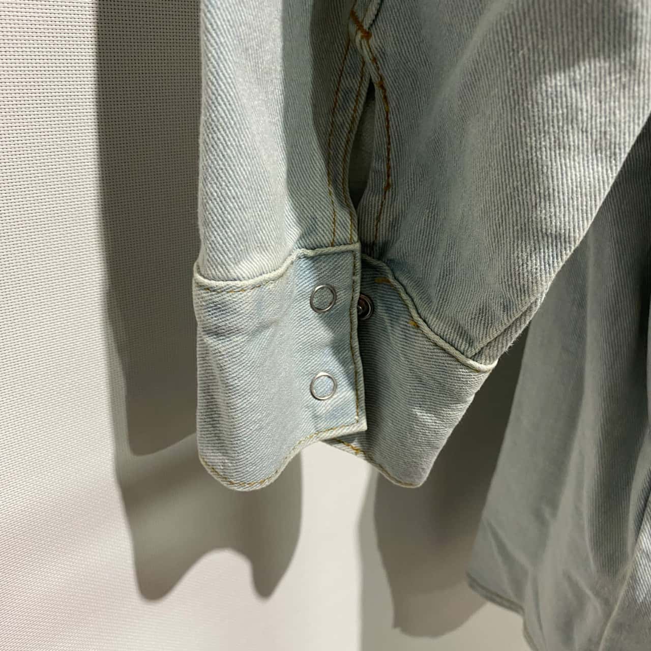 KOOKAI DENIM SHIRT DRESS with Long Sleeves Size 40 in Light Blue