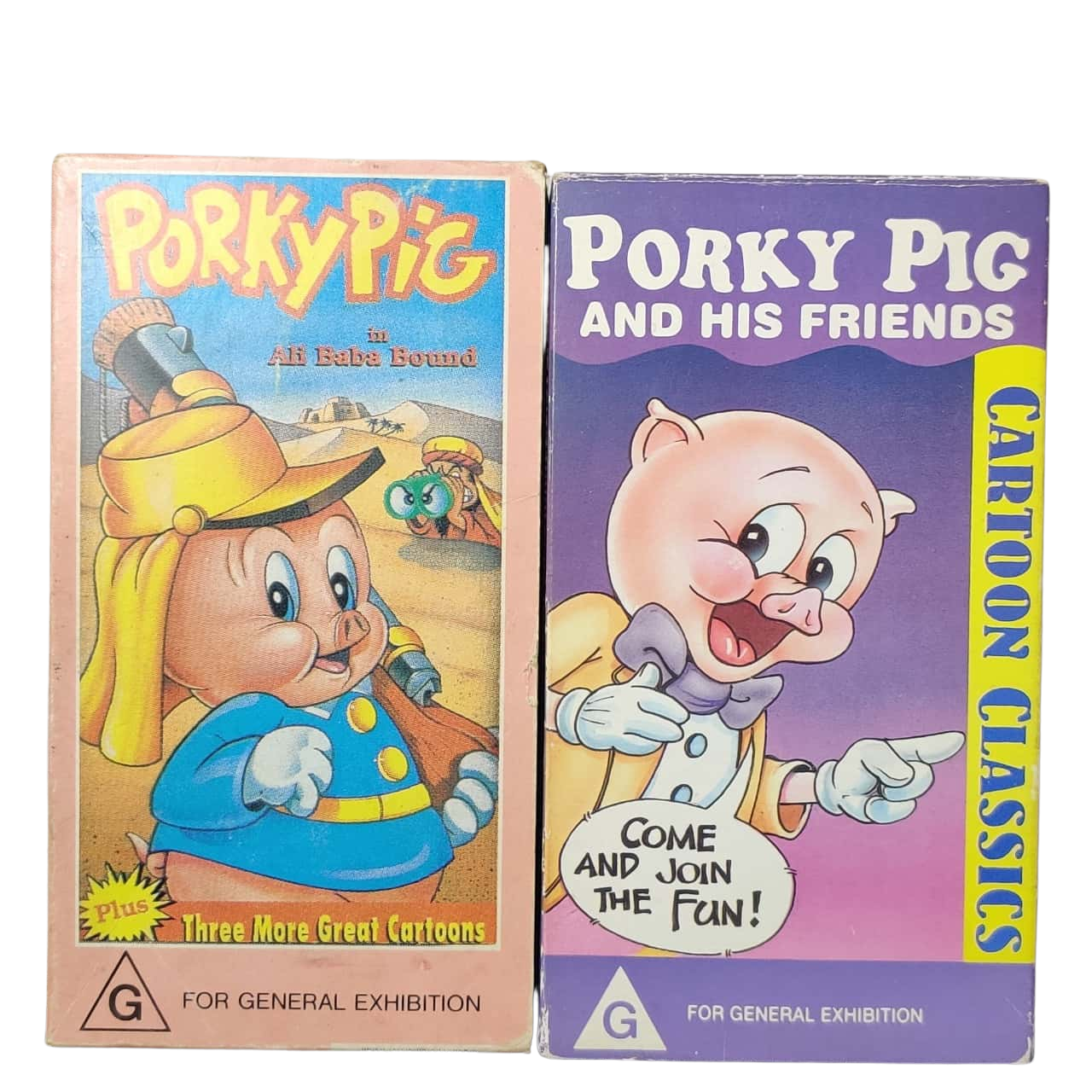2x Porky Pig VHS Tapes