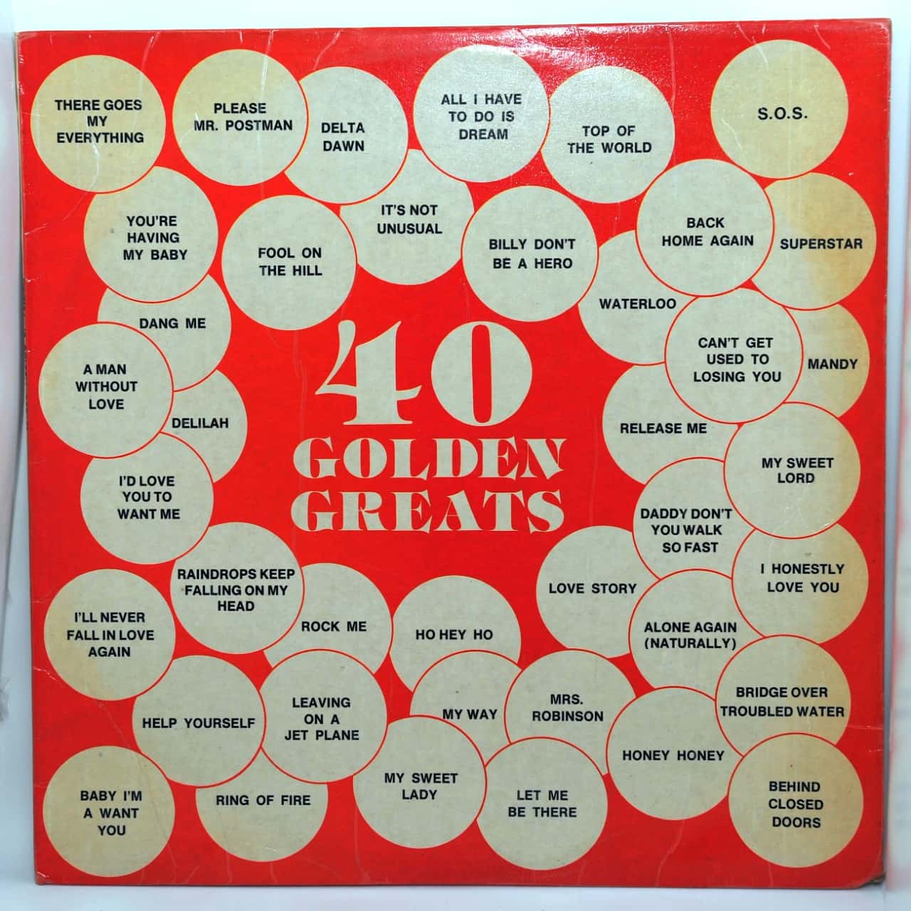 12" Vinyl Record - Double Album 40 Golden Greats Of Pop & Rock (s)