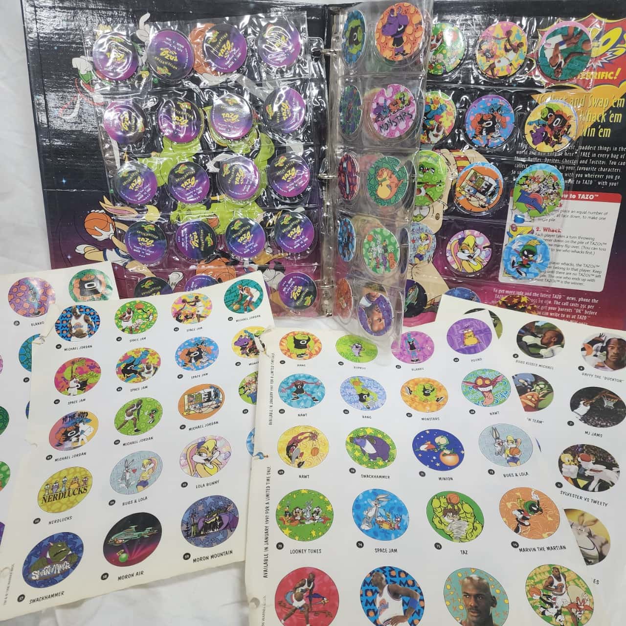 TAZOS Huge Collection Vintage 1996 "Space Jam" Official Collector’s ...