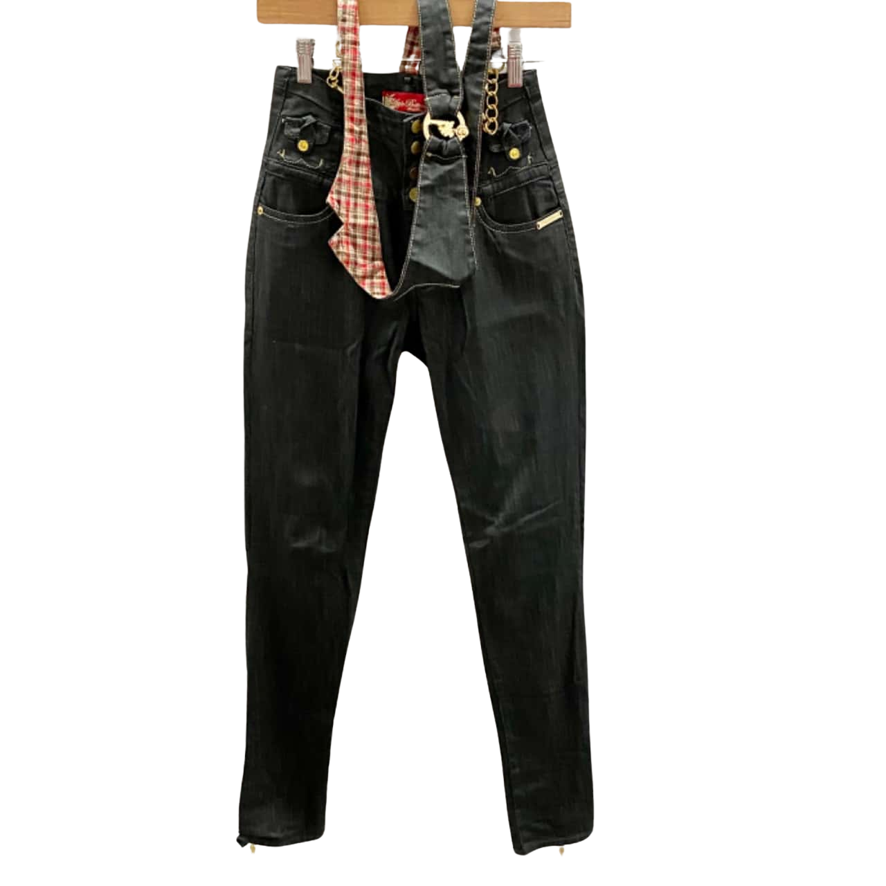 Apple Bottoms Womens Size 6 /8 Black with braces