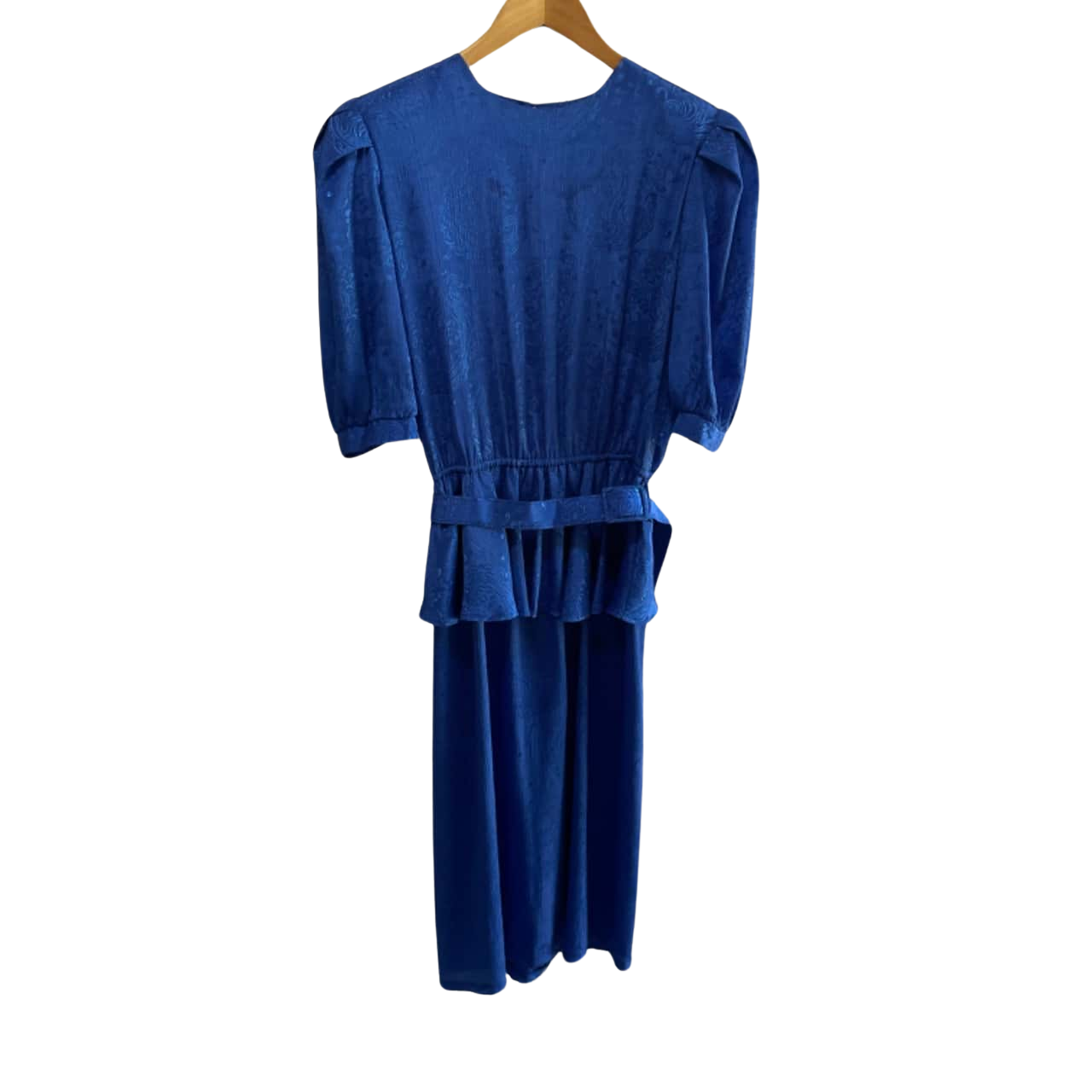 VINTAGE Suzanne Grae Embroidered Dress Women's Size 14 Royal Blue