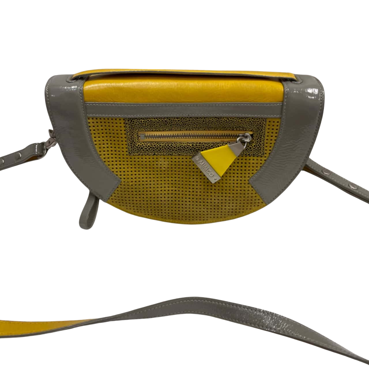 Mimco Womens Cross Body Bag Grey / Yellow (s)