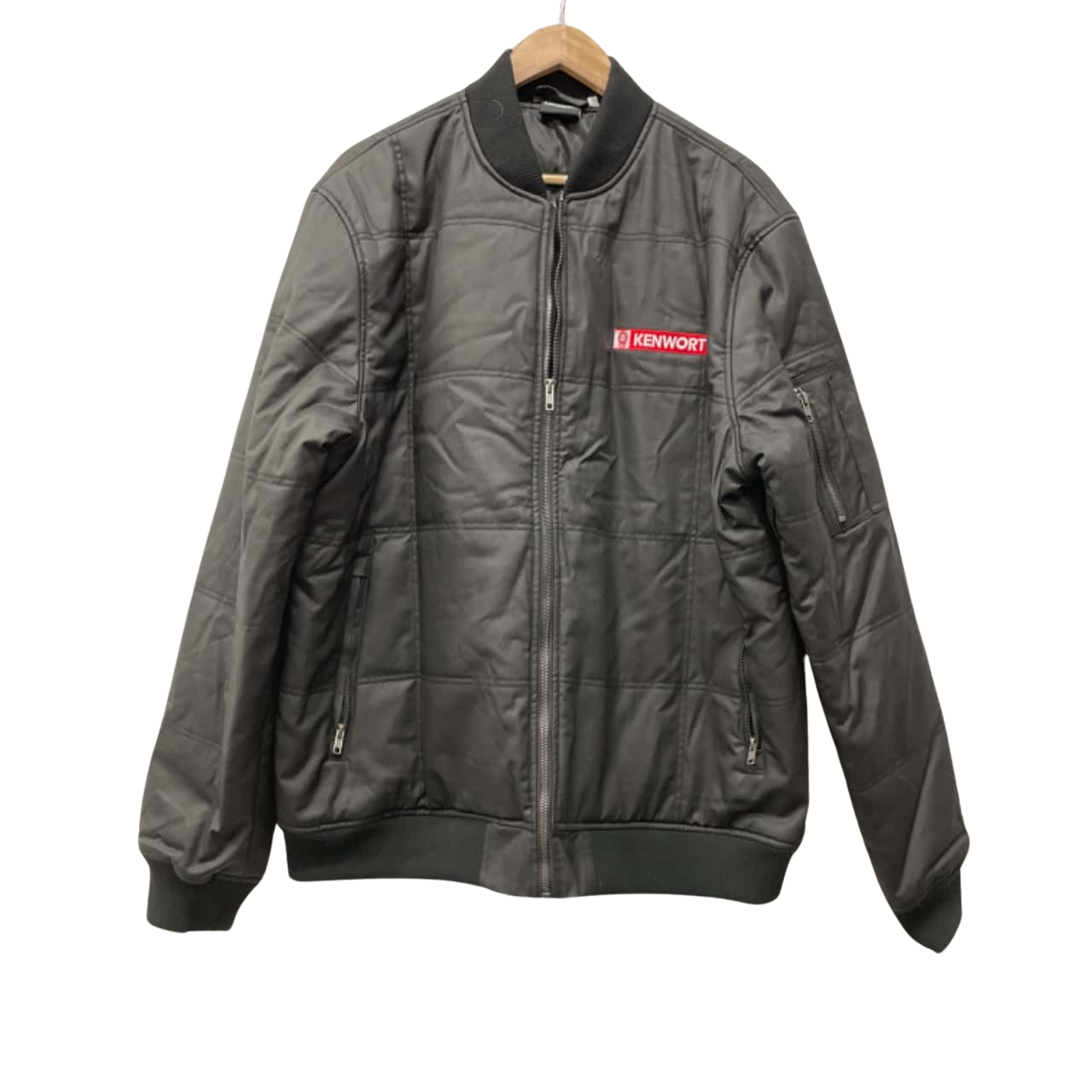 Kenworth Mens Drivers Jacket Size XL Front Zipper Black