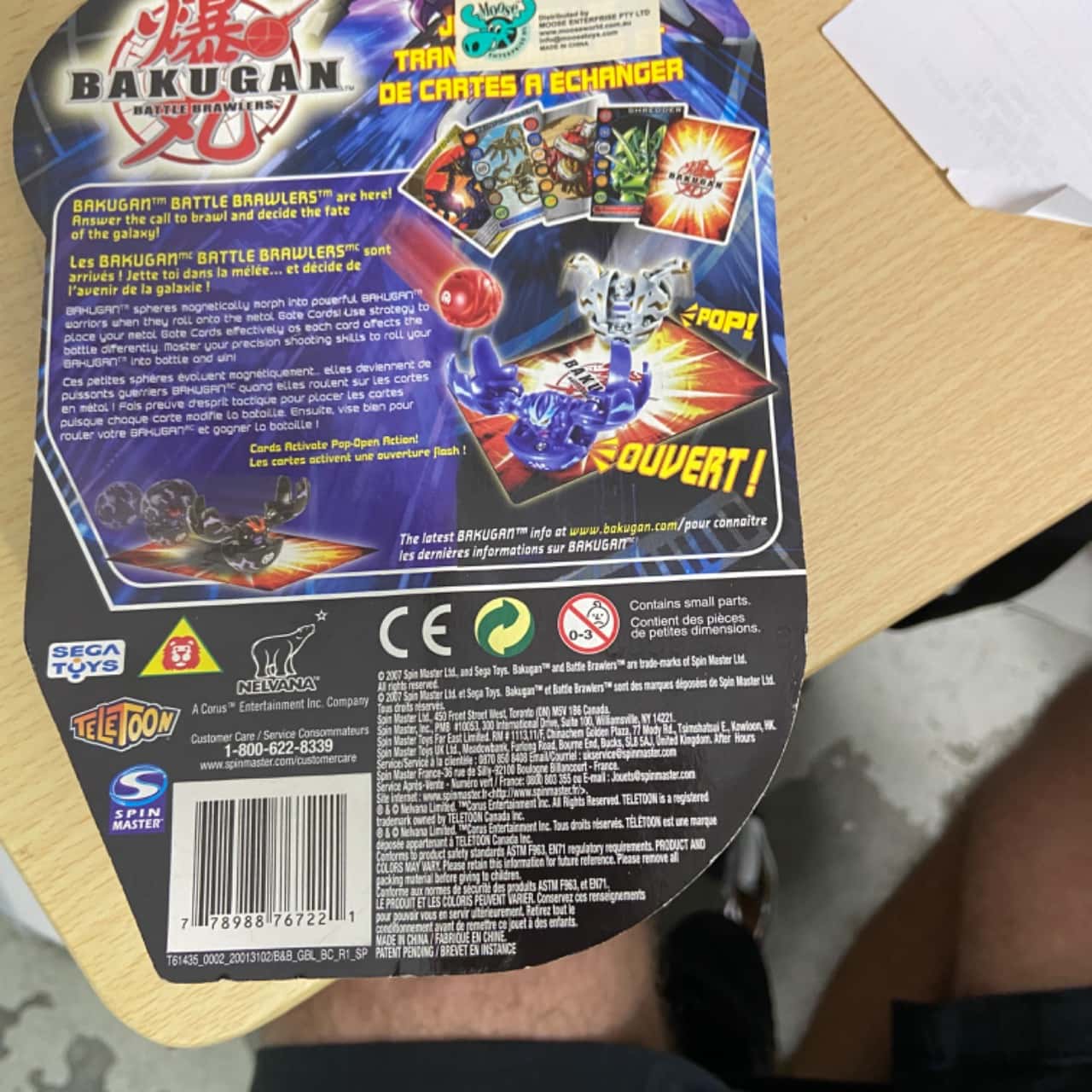 Rare Original Bakugan Collector Figure With Card Series 1 Preyas(s)