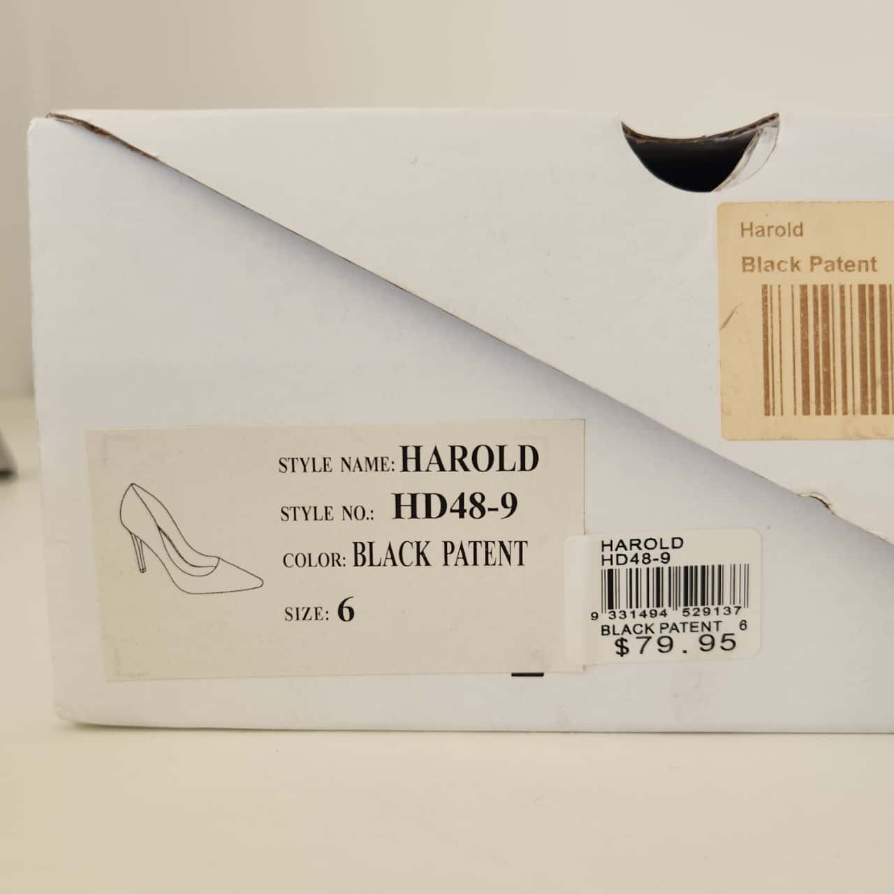 Verali Black Patent Heels Shoes Size 6s