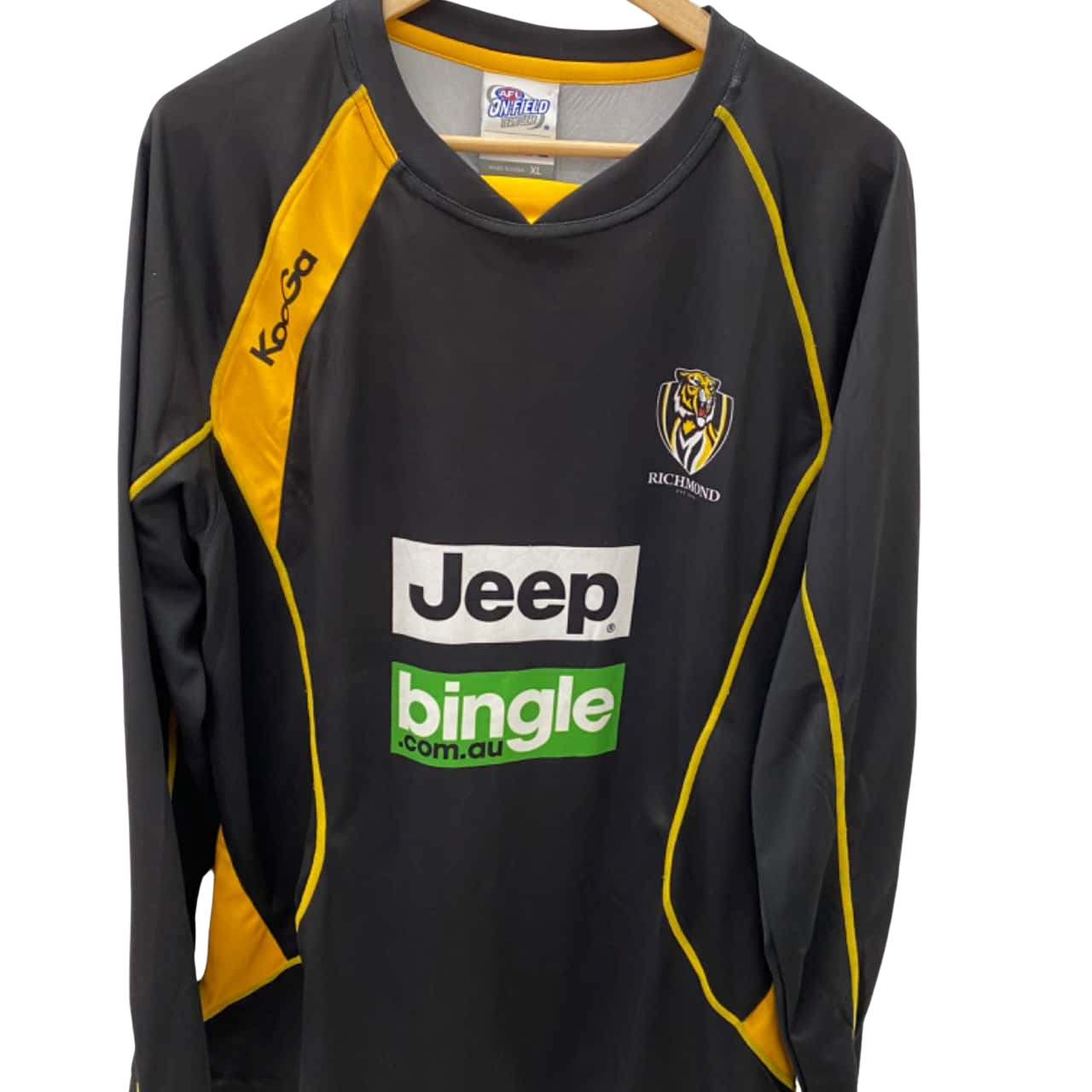 AFL Mens Size XL Black / Yellow. Tigers footy jumper