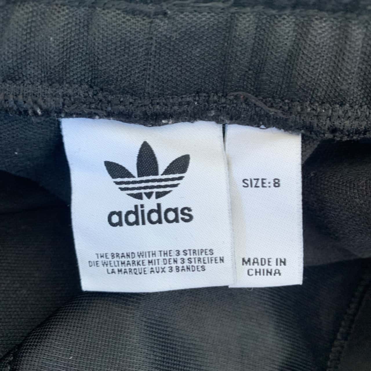 Adidas Size 8 Black Track Pants (s)