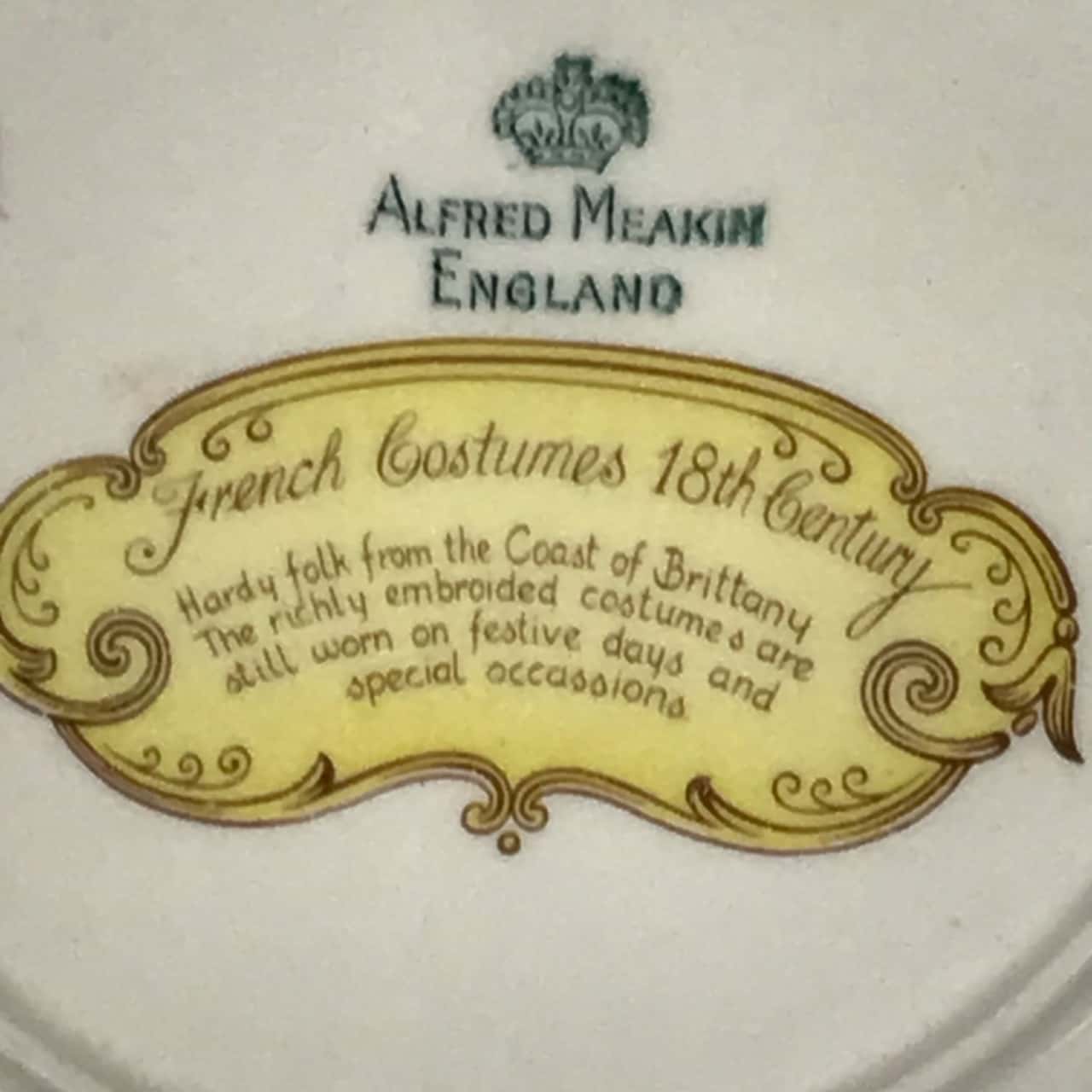 Vintage Decorative Plate Alfred Meakin England