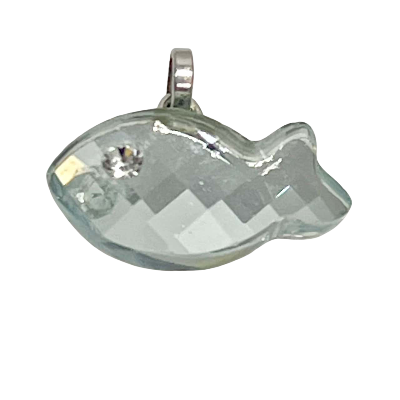 Swarovski Faceted Blue Crystal Fish Pendant (s)