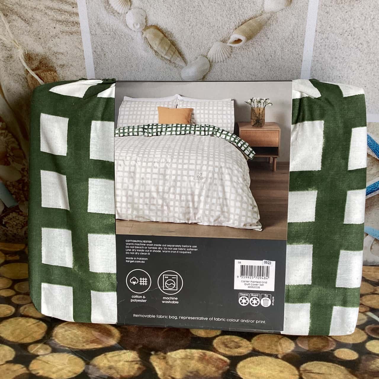 Carter Painted Grid quilt cover set(s) - New With Tags | Salvos Stores