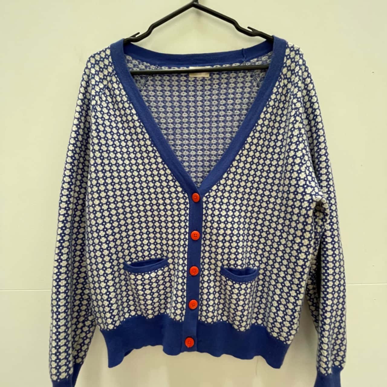 Gorman Womens Size 14 Blue / White Cardigan (s)