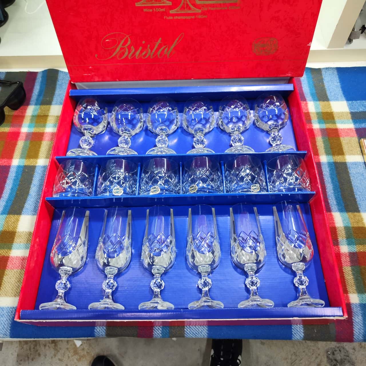 18x pcs Bristol Bohemia Crustal Drink Set (s)