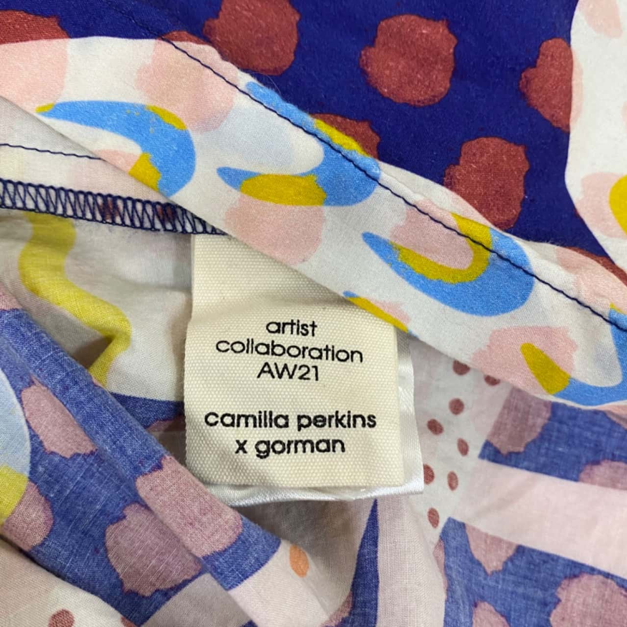 Gorman Womens Size L 100% Organic Cotton Midi Dress Multicoloured (s)