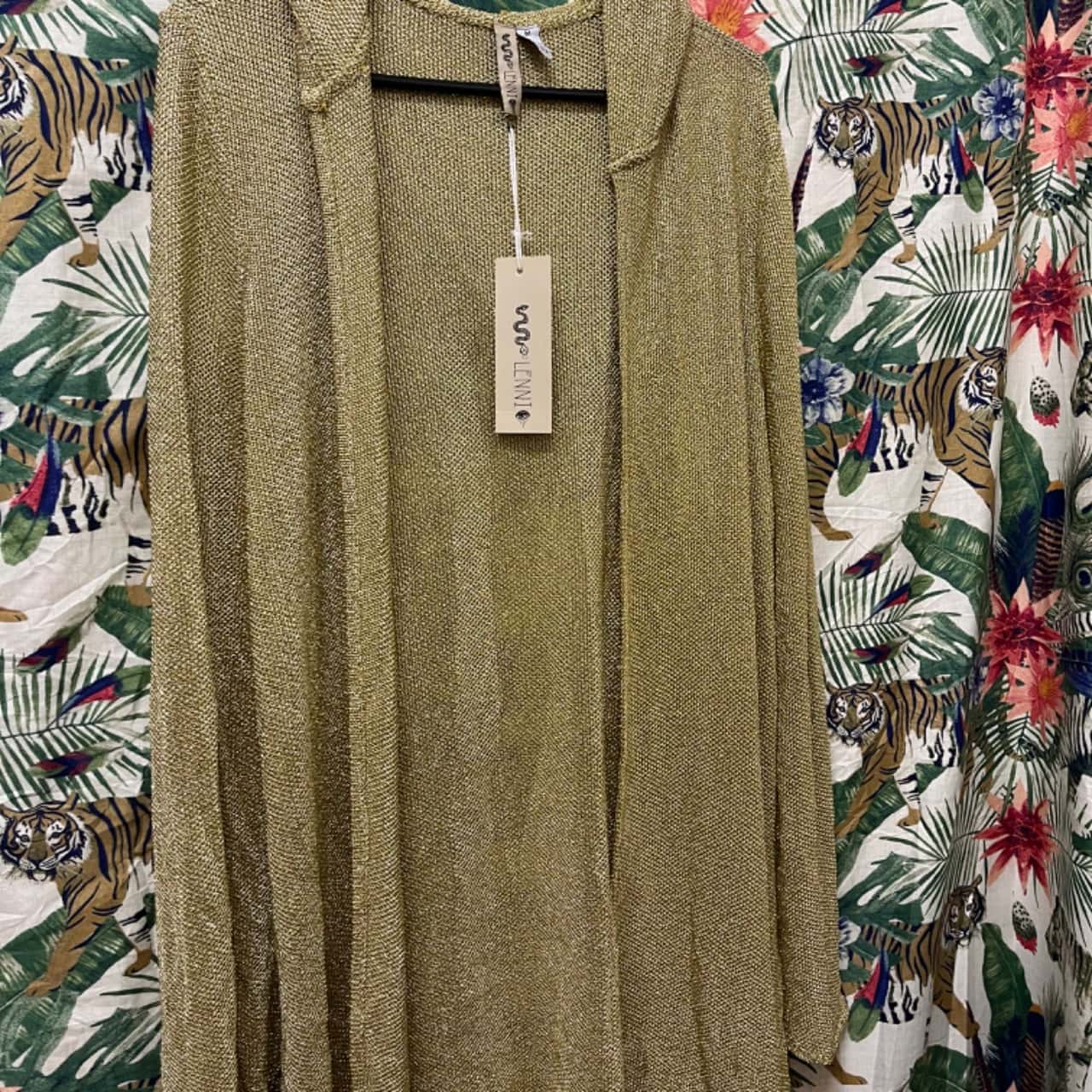 LENNI Womens Size M Gold Open Jacket(s)