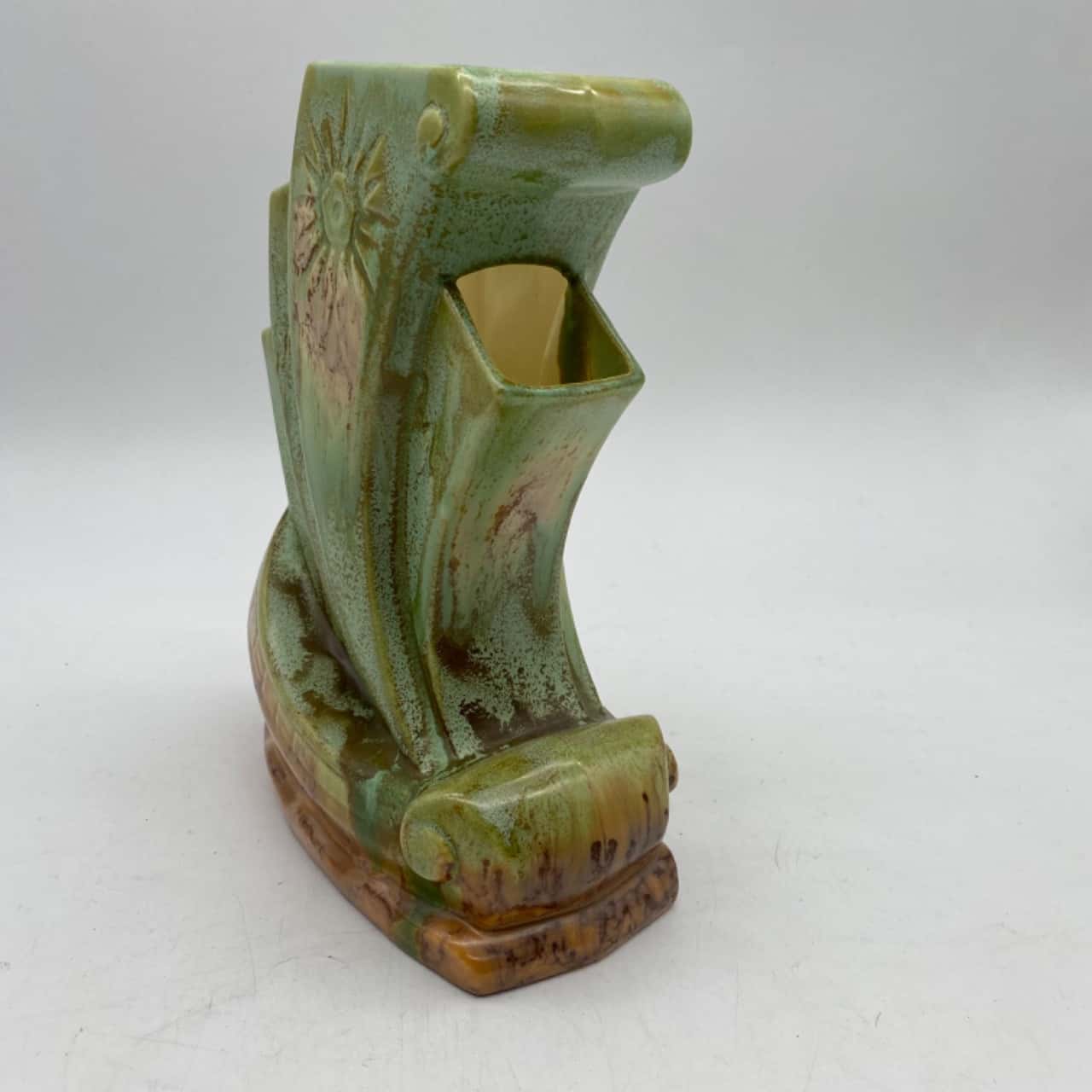 1930’s Art Deco Beswick Ware Pottery Galleon Ship Vase 169(s)