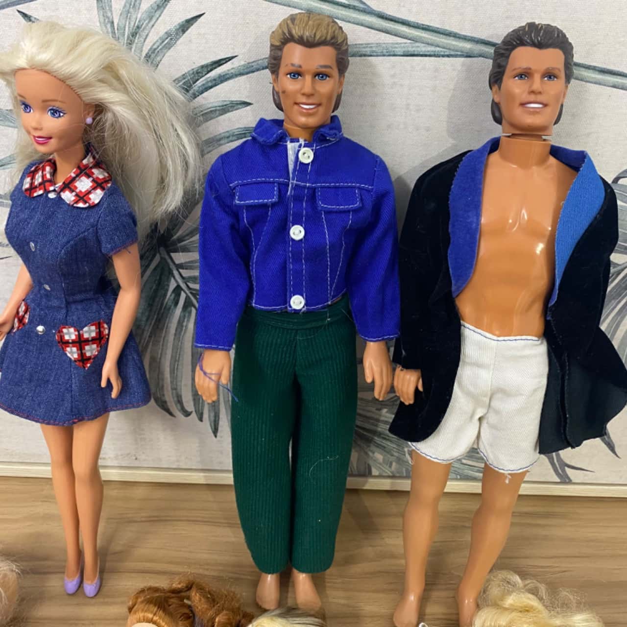 7 Vintage Barbie & Ken Dolls with Assorted Clothes & Accessories