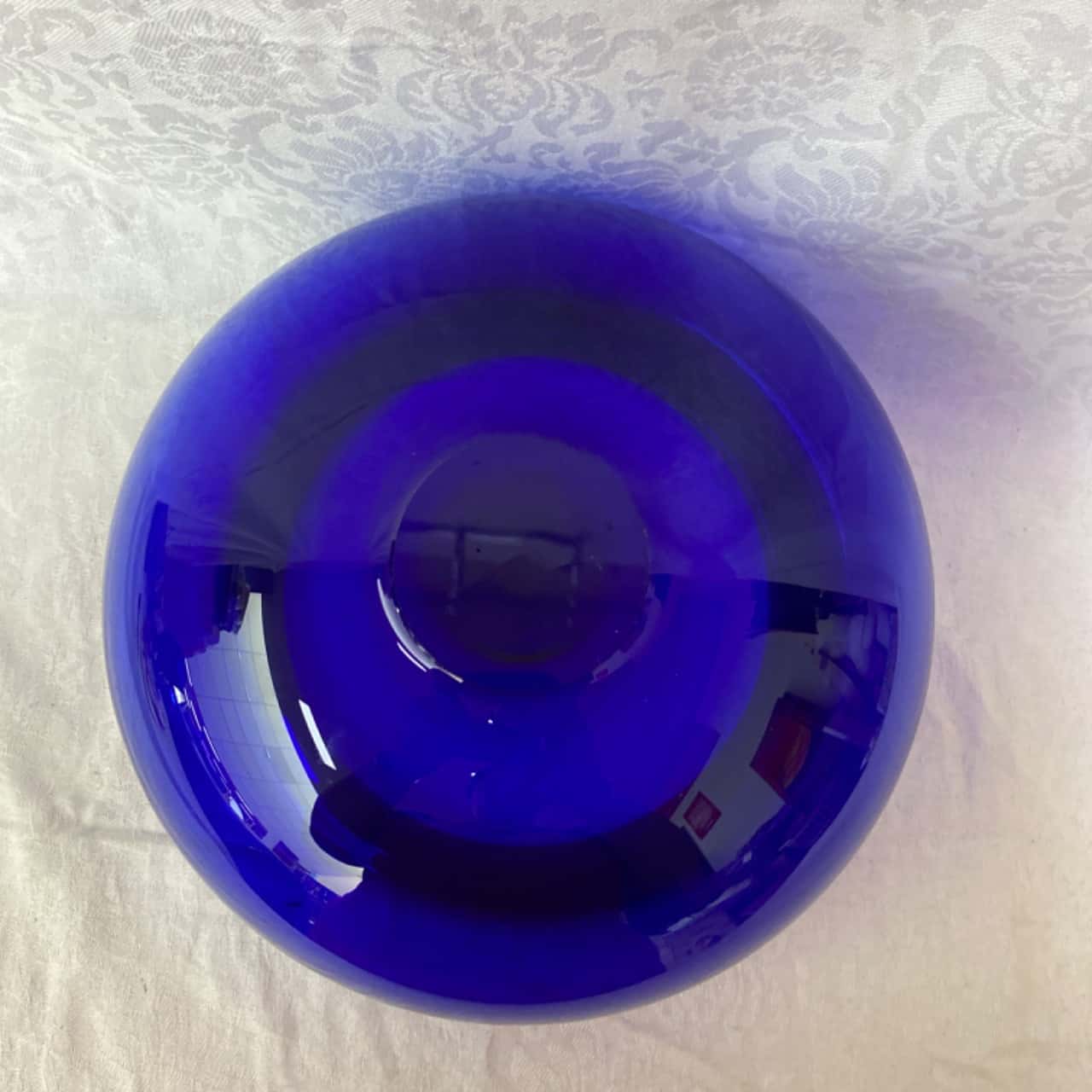 Large Cobalt Blue Crystal Bowl by Per Lutken for Royal Copenhagen with ...