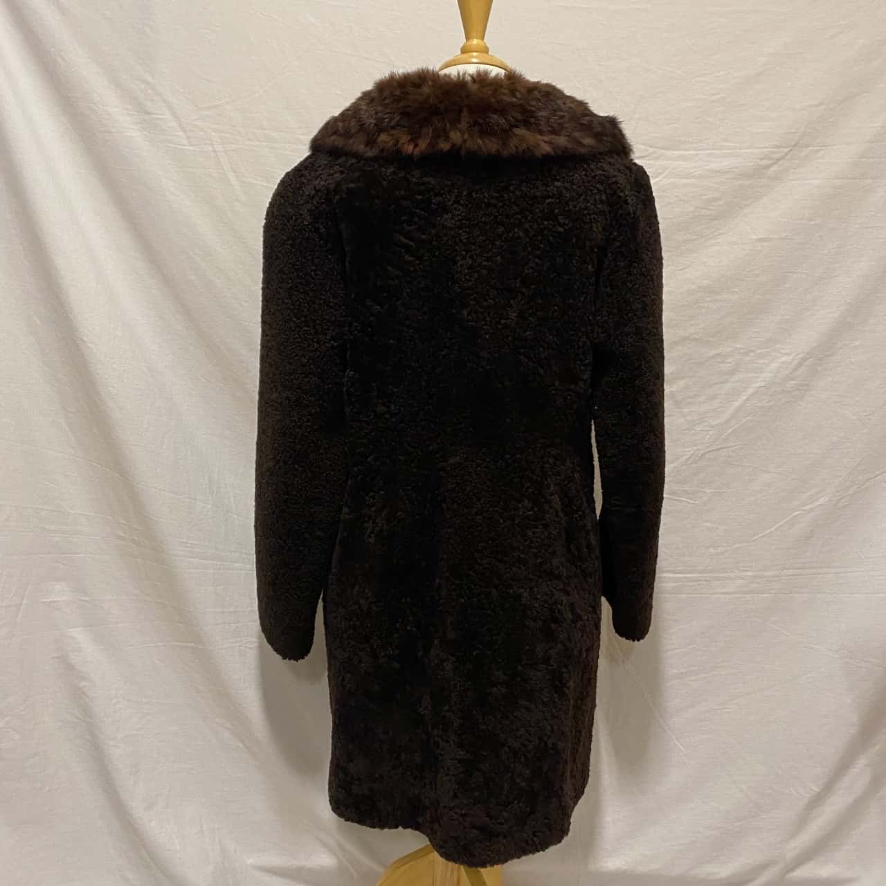 Hand Made Womens Size M Faux Fur / Winter Coat / Brown (s)