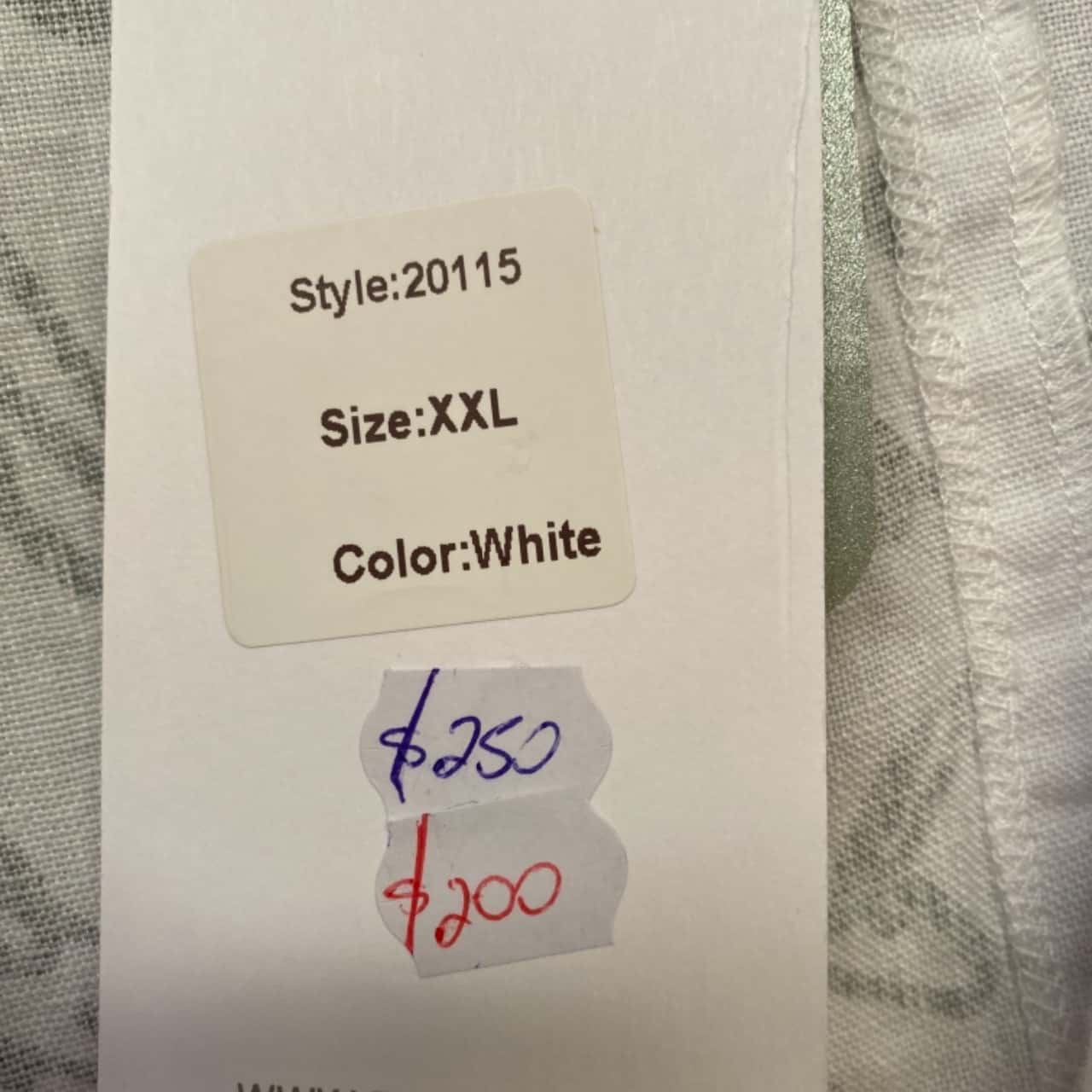 Dolcezza Womens Size XXL Long Sleeve Pattern / White Shirt(s)