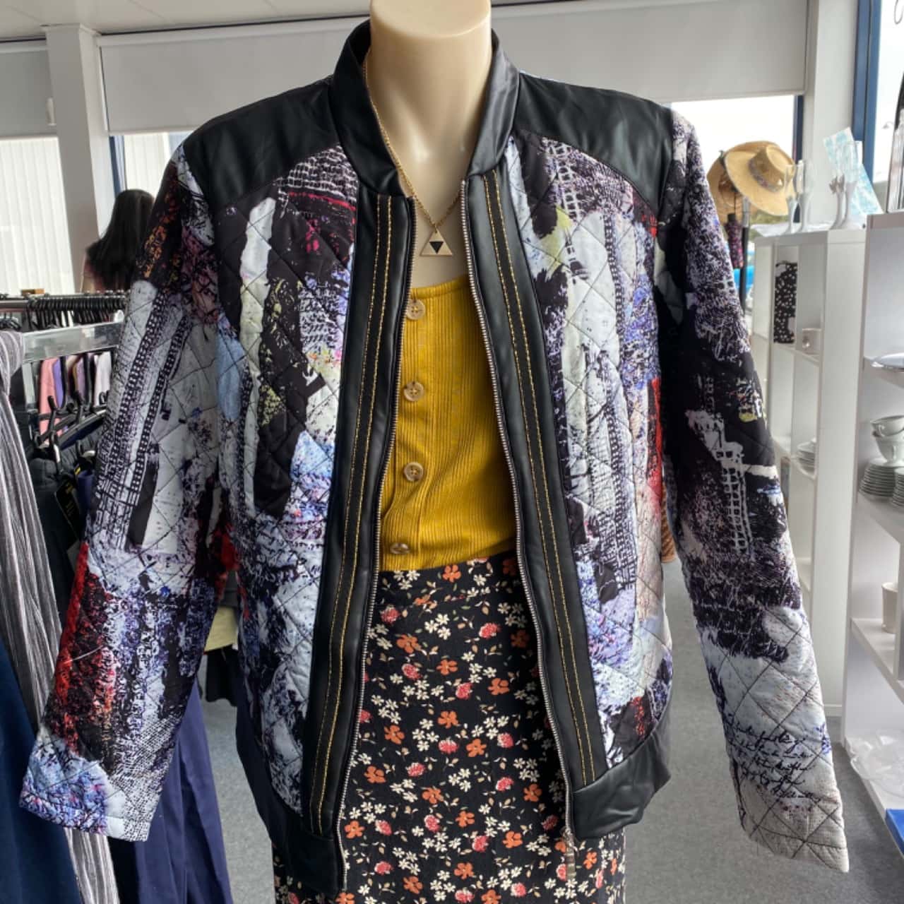 Womens Zip up Coloured Jacket Size 12(s)