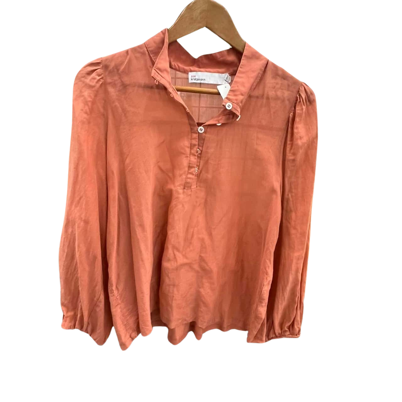 Zoe Kratzmann Womens Size 2 Orange Silk Top RRP $229(s)