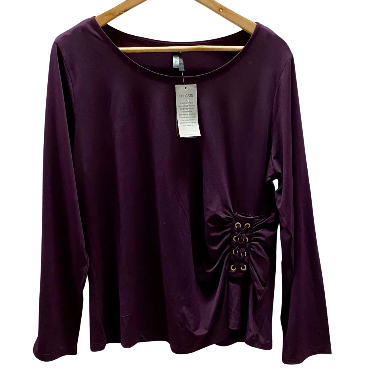 Crossroads Size L Deep Purple Top