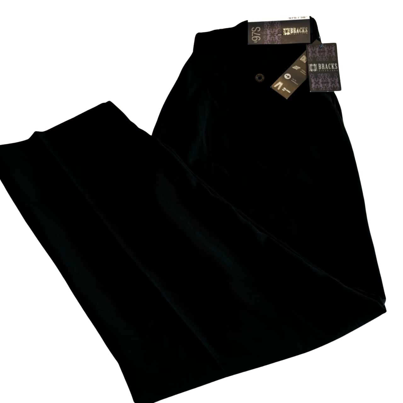 Mens Bracks Relaxed Fit Black Men’s Business Pants Size 97 S / 38" BNWT