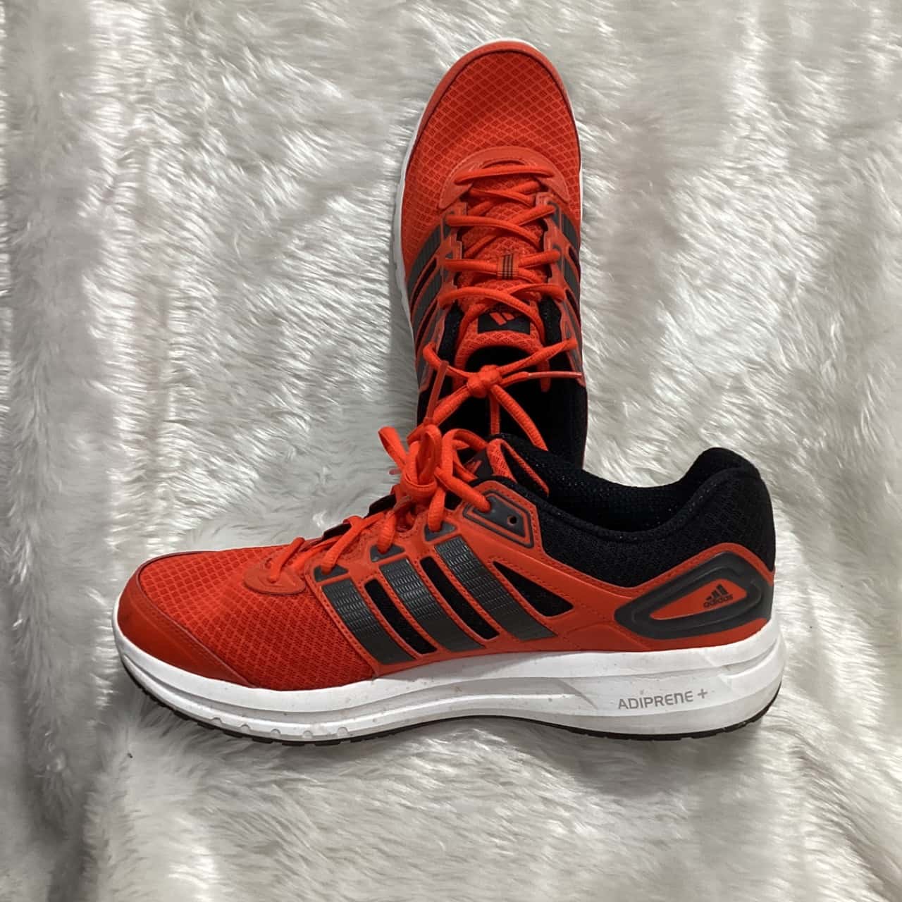 Adidas Mens Size 9 Black / Burnt Orange / Grey (s)
