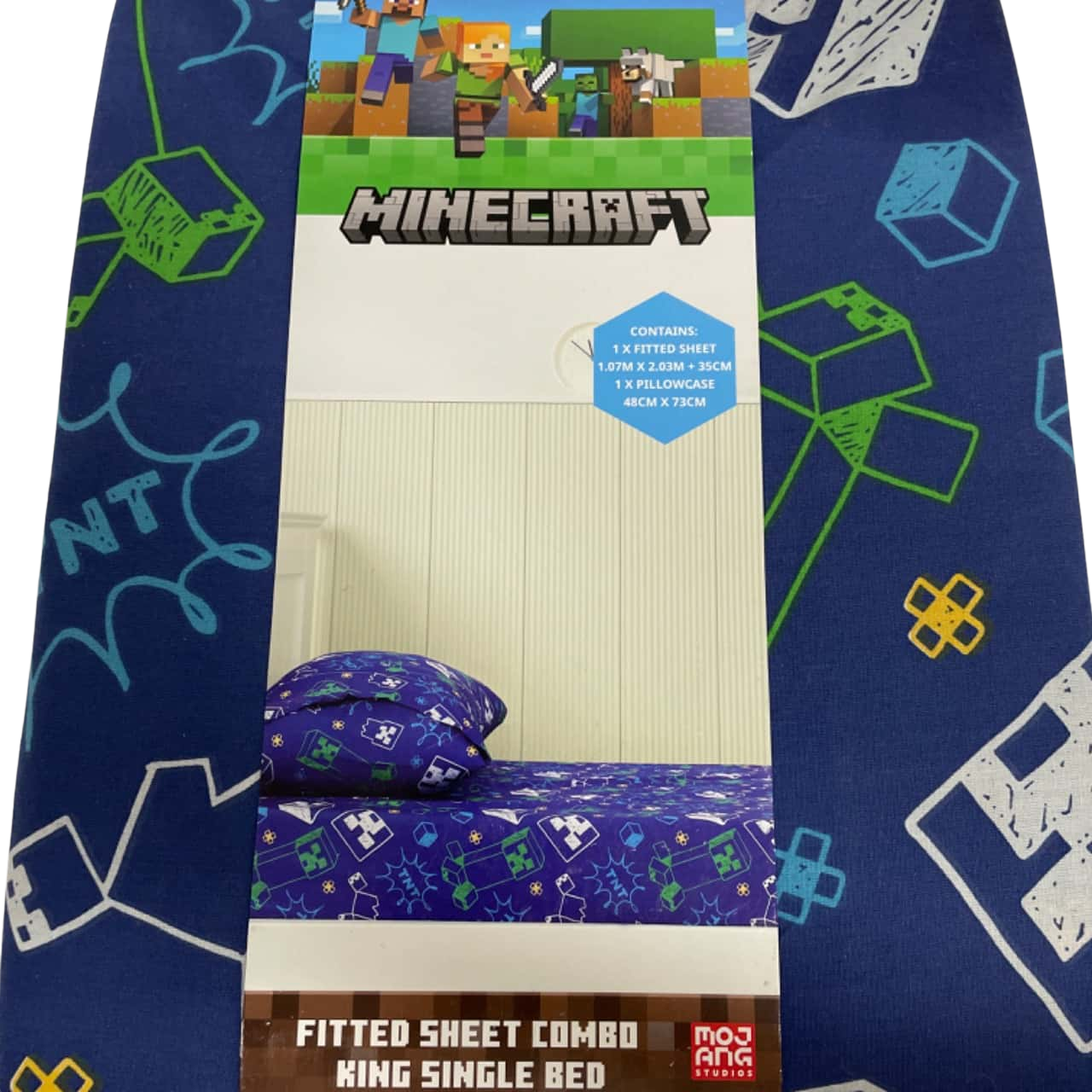 MineCraft fitted sheet combo size king single