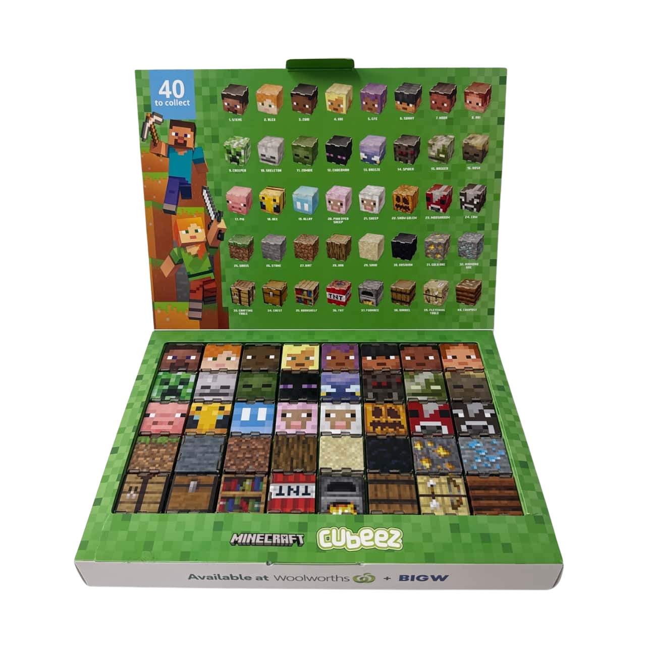 REDUCED Full Set Of 40 Completed Minecraft Cubeez In Folder was $15(s)