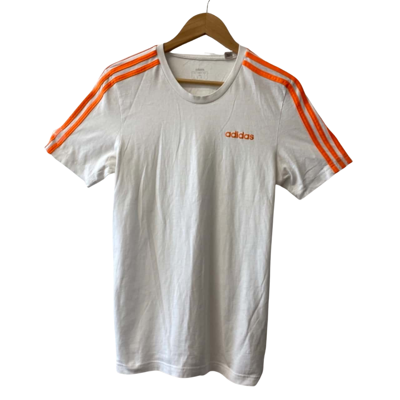 Adidas Womens Size 20 T-shirts Orange / White (s)