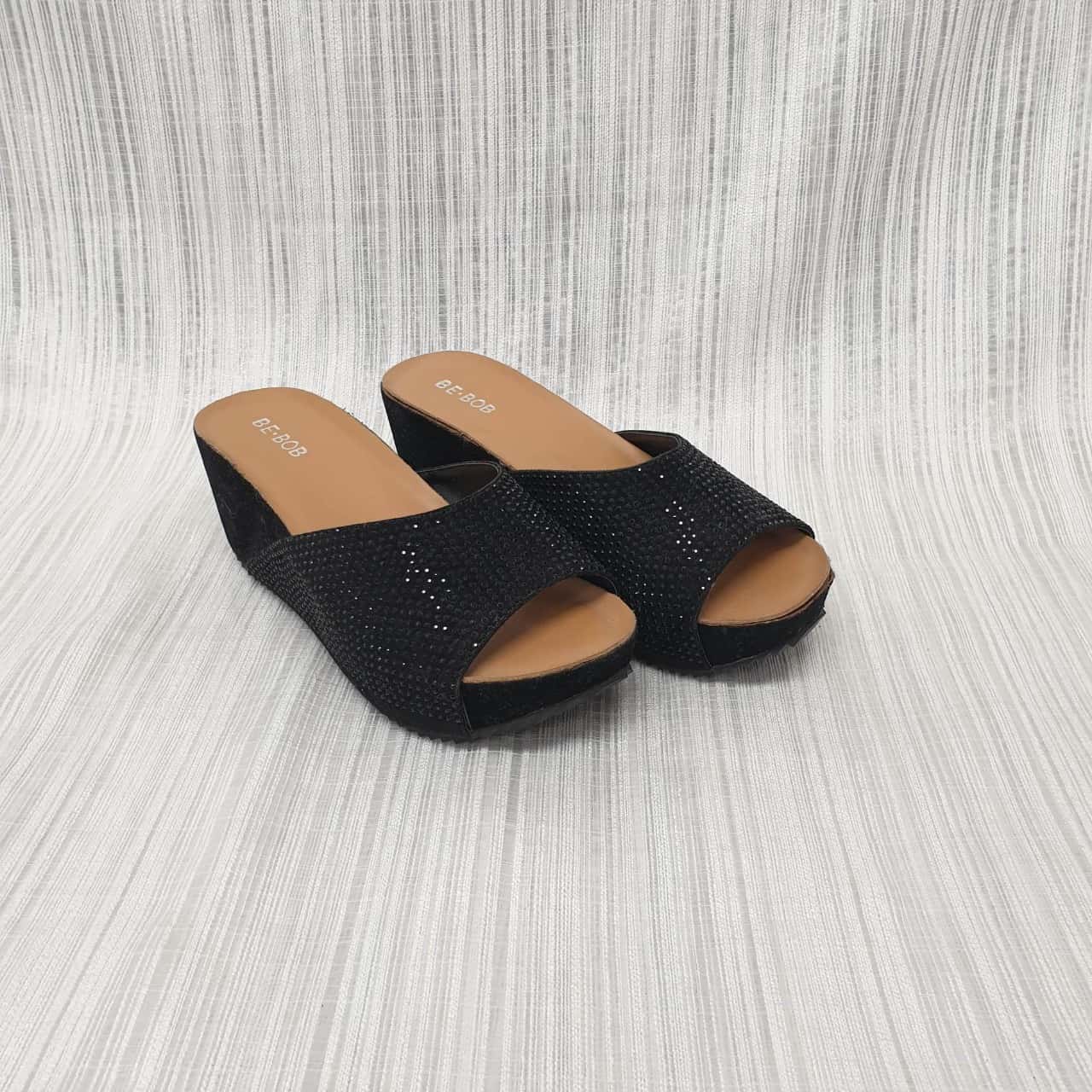 Be-Bob Gorgeous Super Cute Black Velvet & Diamante Front Detail Dinner ...