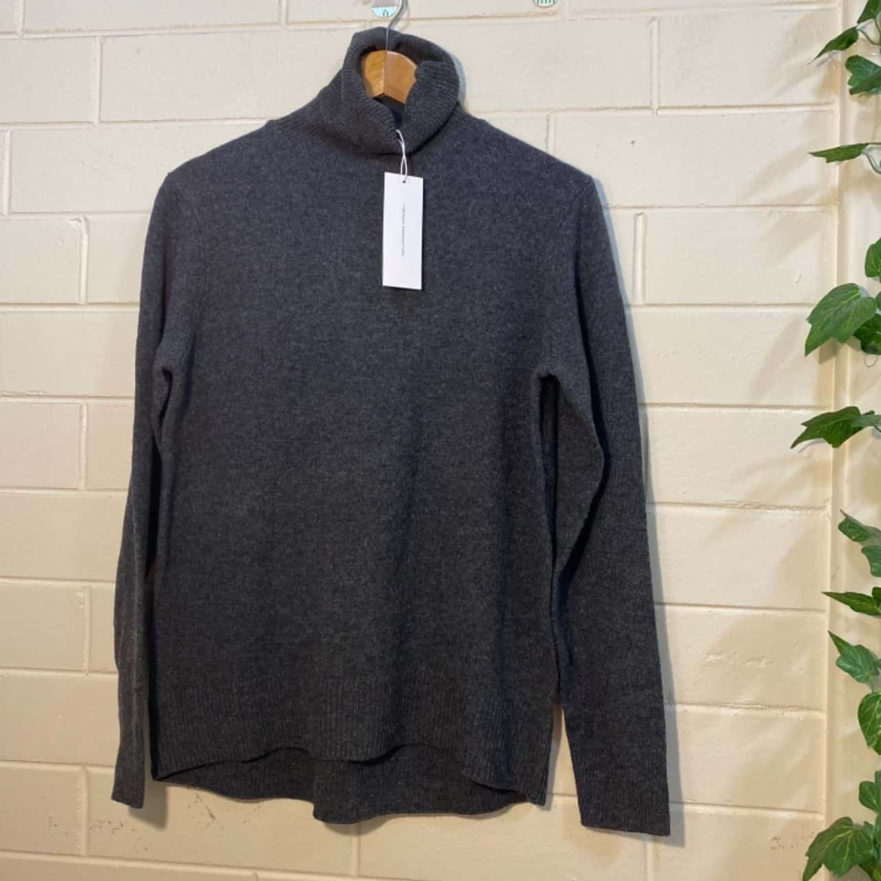 French Connection Womens Size S Turtleneck Jumper Charcoal Grey (s)