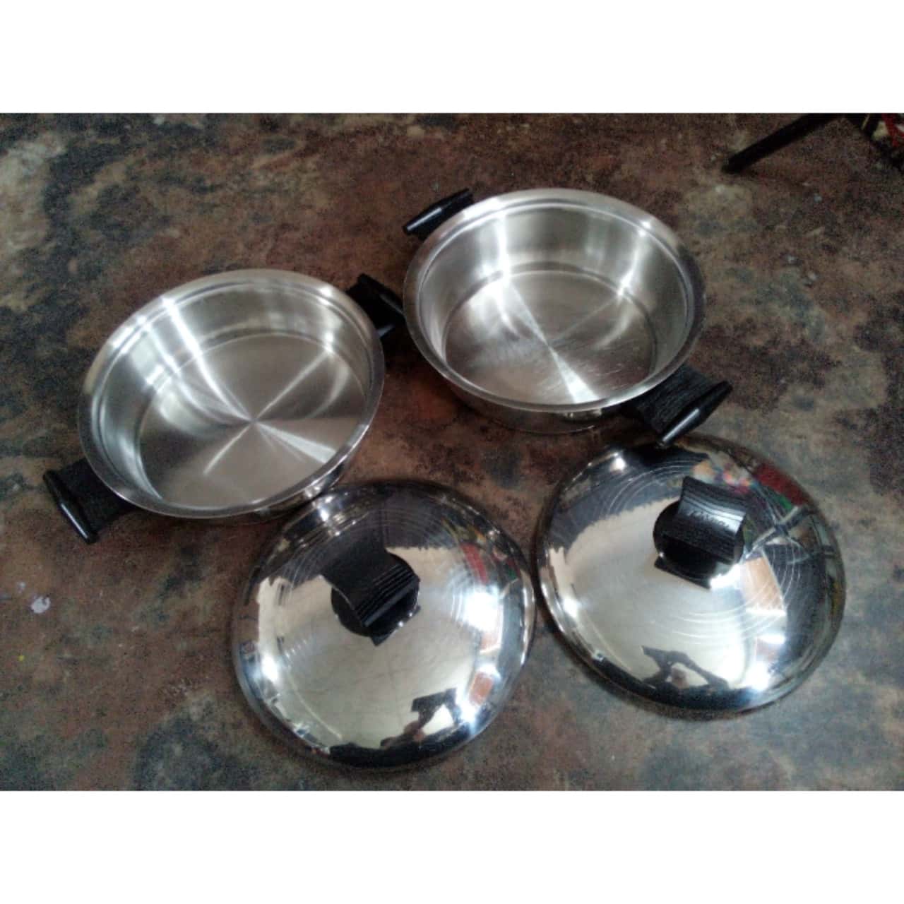 2 x Vintage Rena Ware Saucepans w/Lids (s)