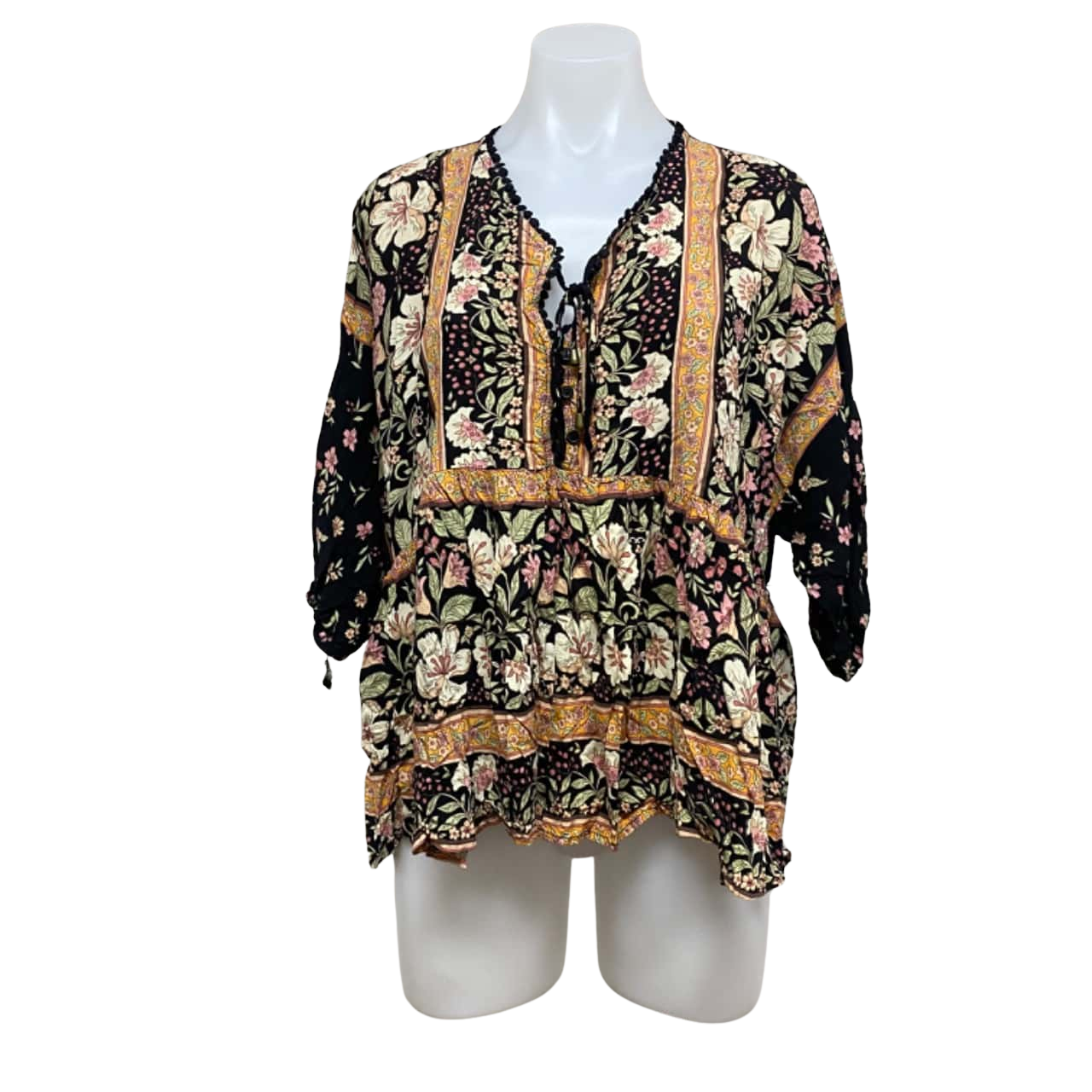 Jaase Womens Size XS Black / Floral / Multicoloured (s)