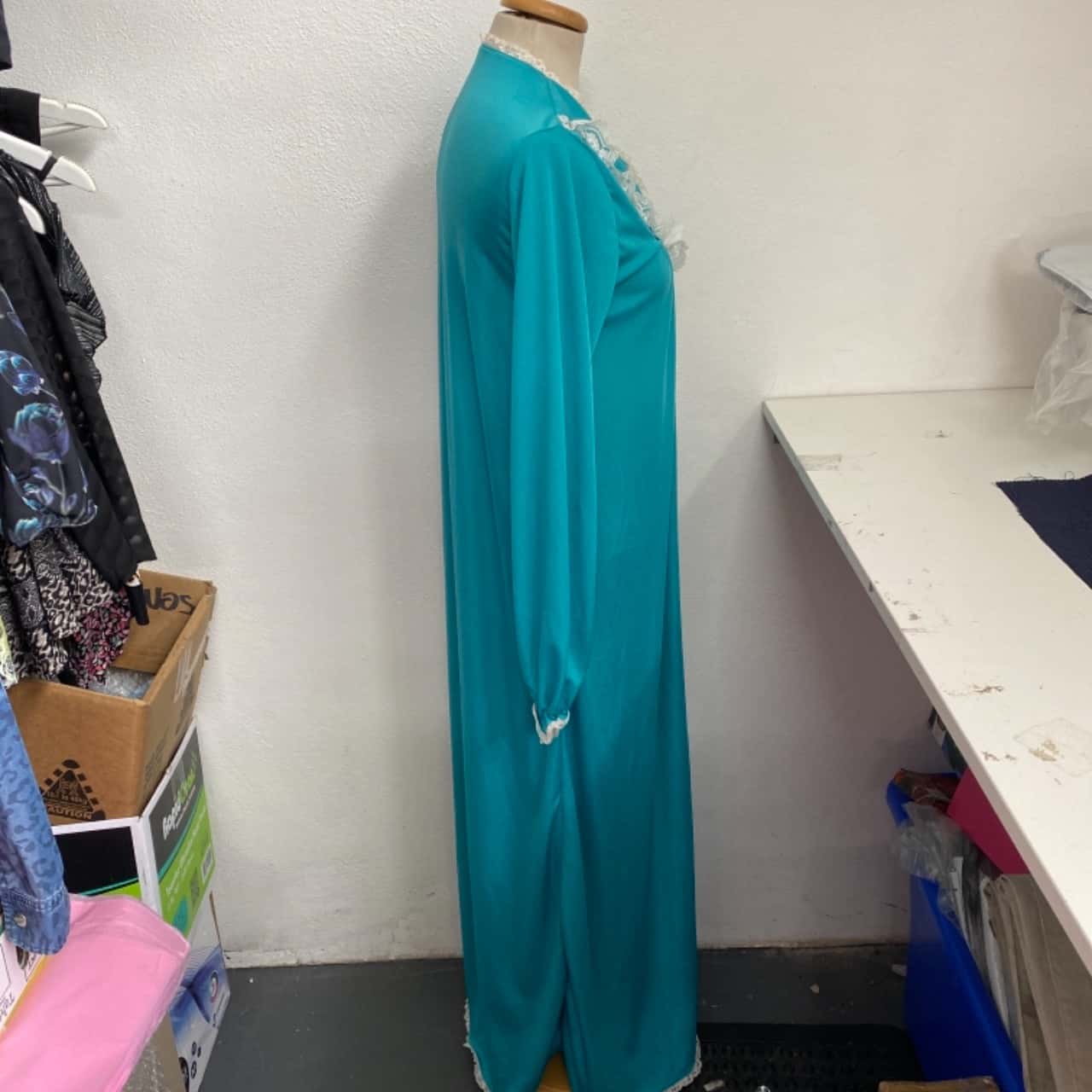Light blue long night gown