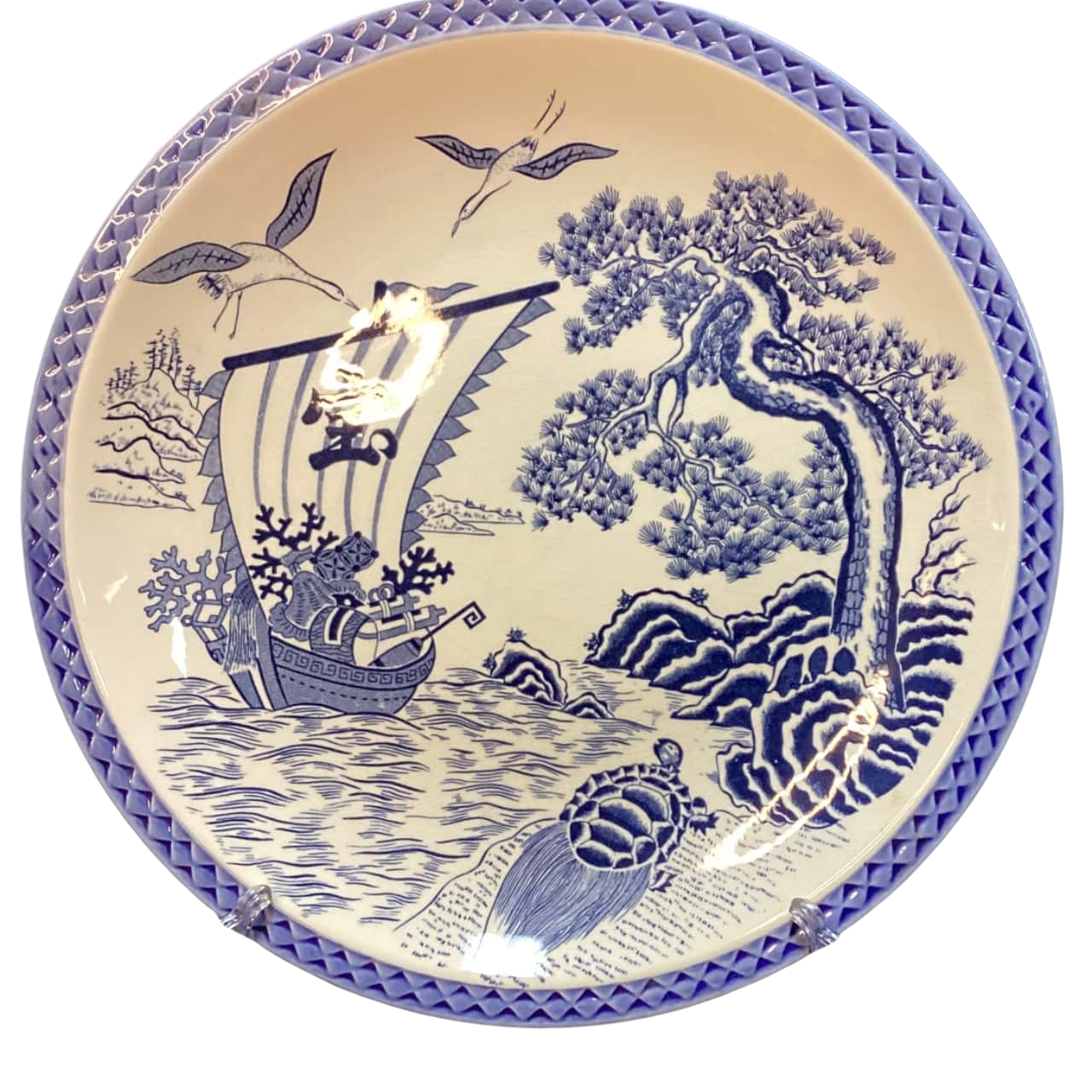 Vintage Decorative Japanese Dinner Serving Plate