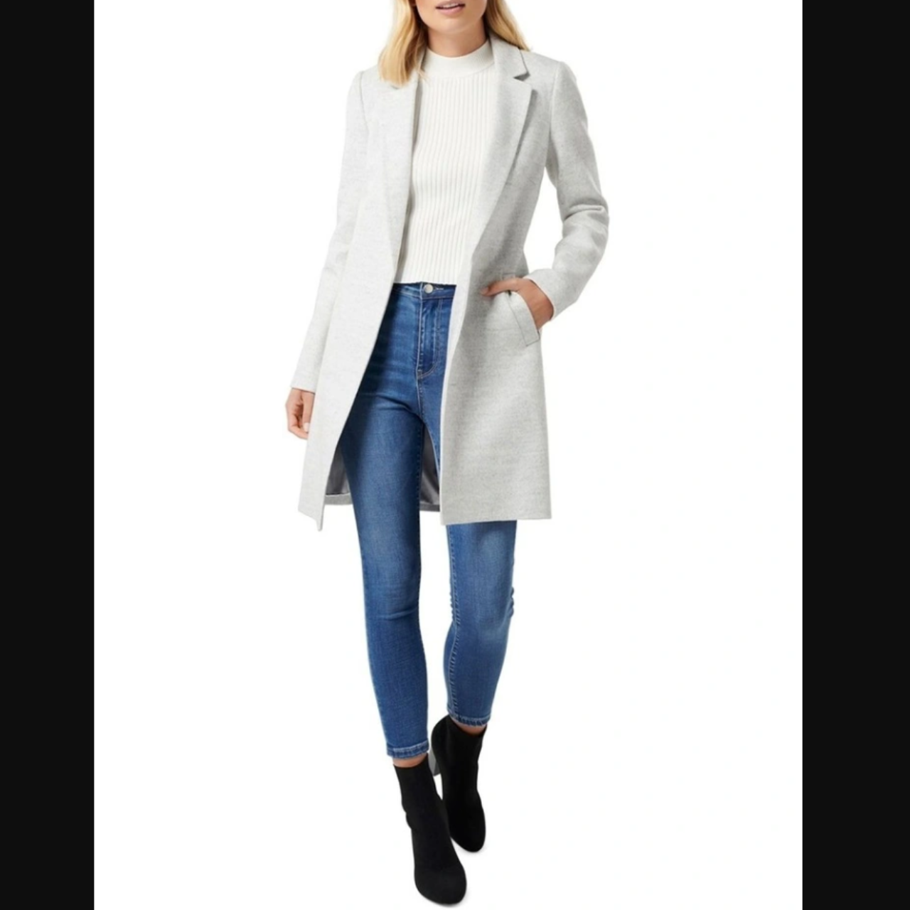 Forever New Maddison Edge to Edge Coat Size 4/XXS