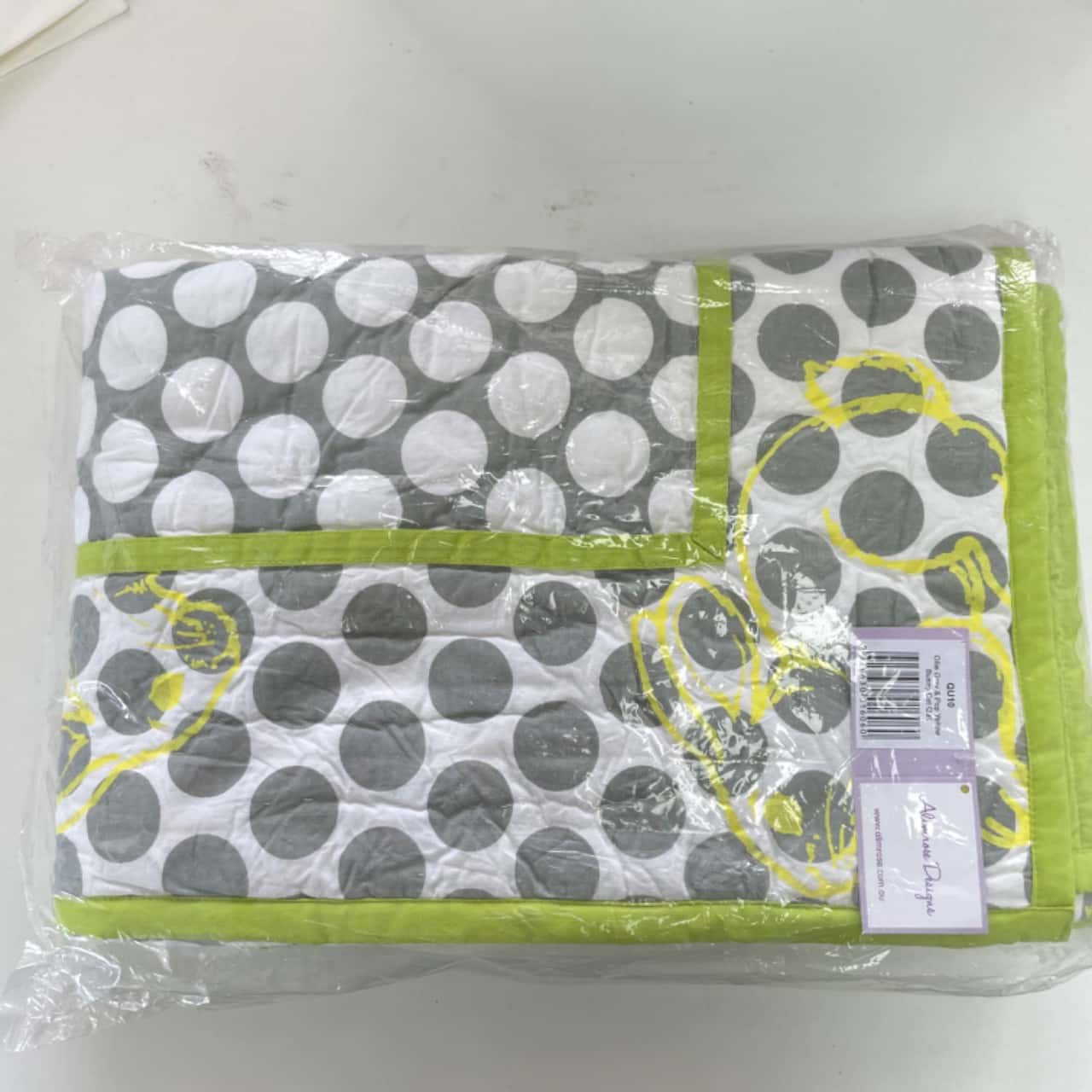 Alimrose Designs Ollie Grey Pop Yellow Bunny Cot Quilt(s)