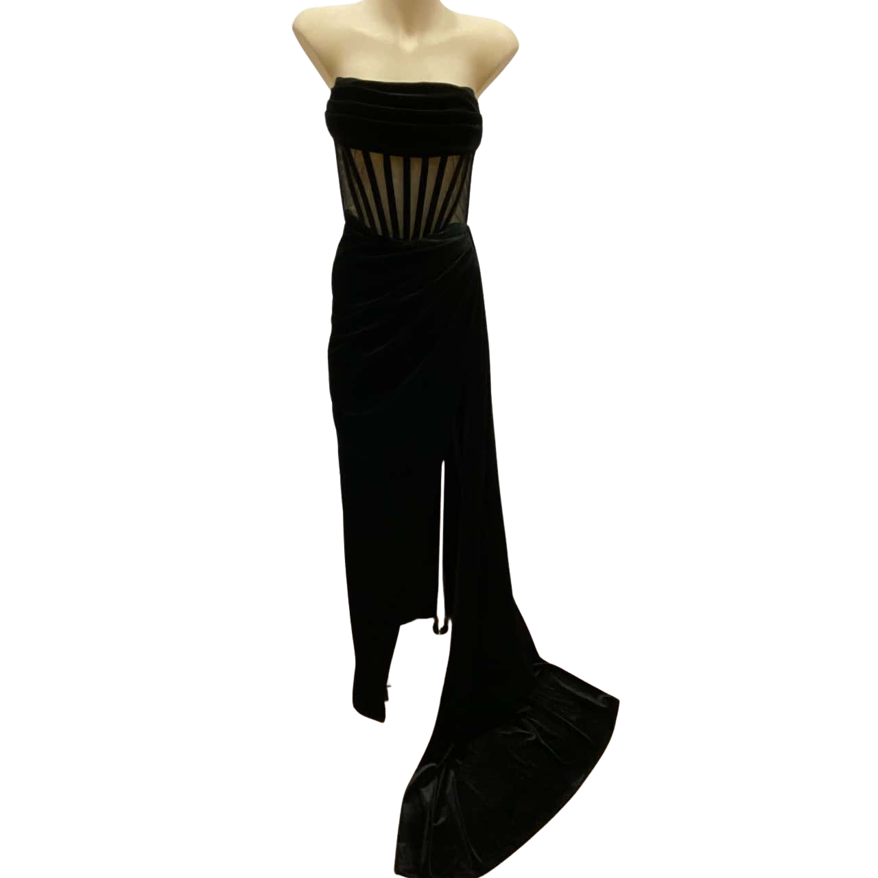 Miss Circle Women's Red Carpet Dress/Falling Drape/Slip One Leg/Velvet ...