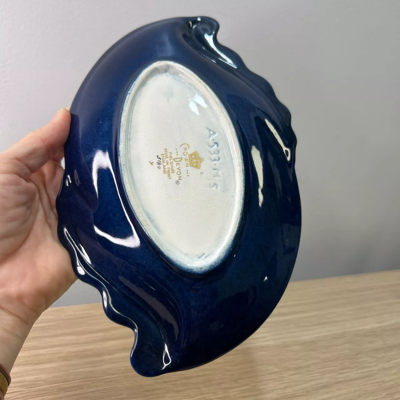 Crown Devon Fieldings Stoke on Trent Small Cobalt Blue Plate (s) - Used ...