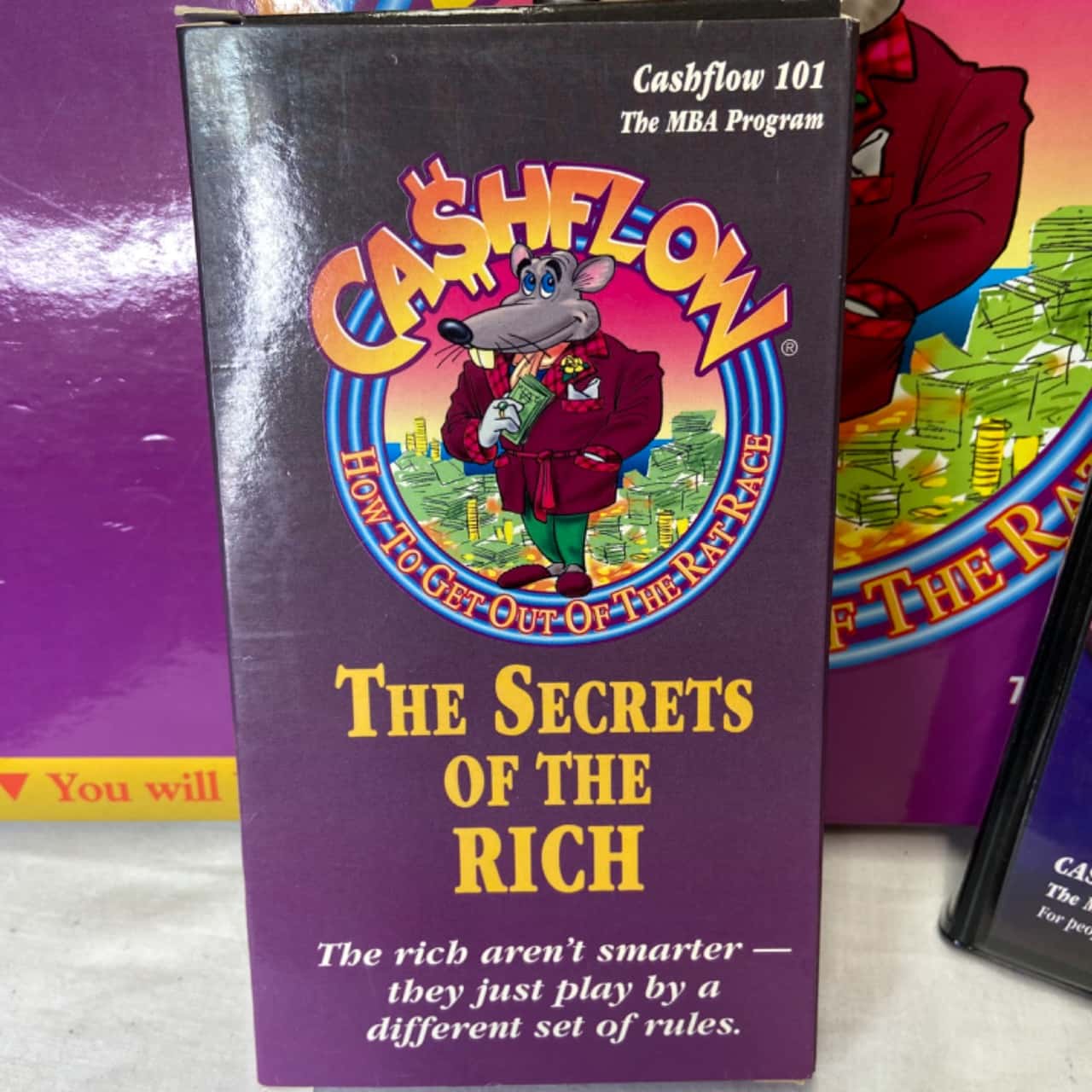 Cashflow Board Game With VHS Tape + Cassette Tapes Full Set(s)