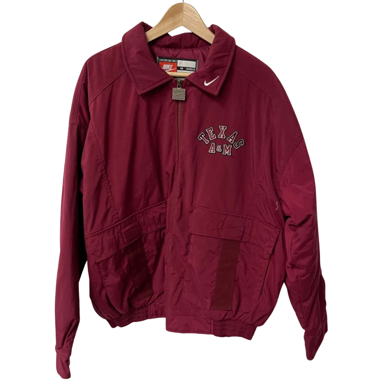 Nike Texas A & M Mens Size M Front Zipper Maroon (s)