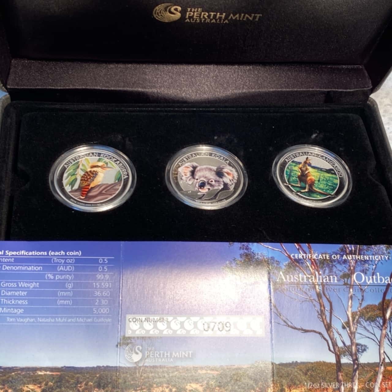 Perth mint Australian outback collection .999 pure silver 2014 number ...