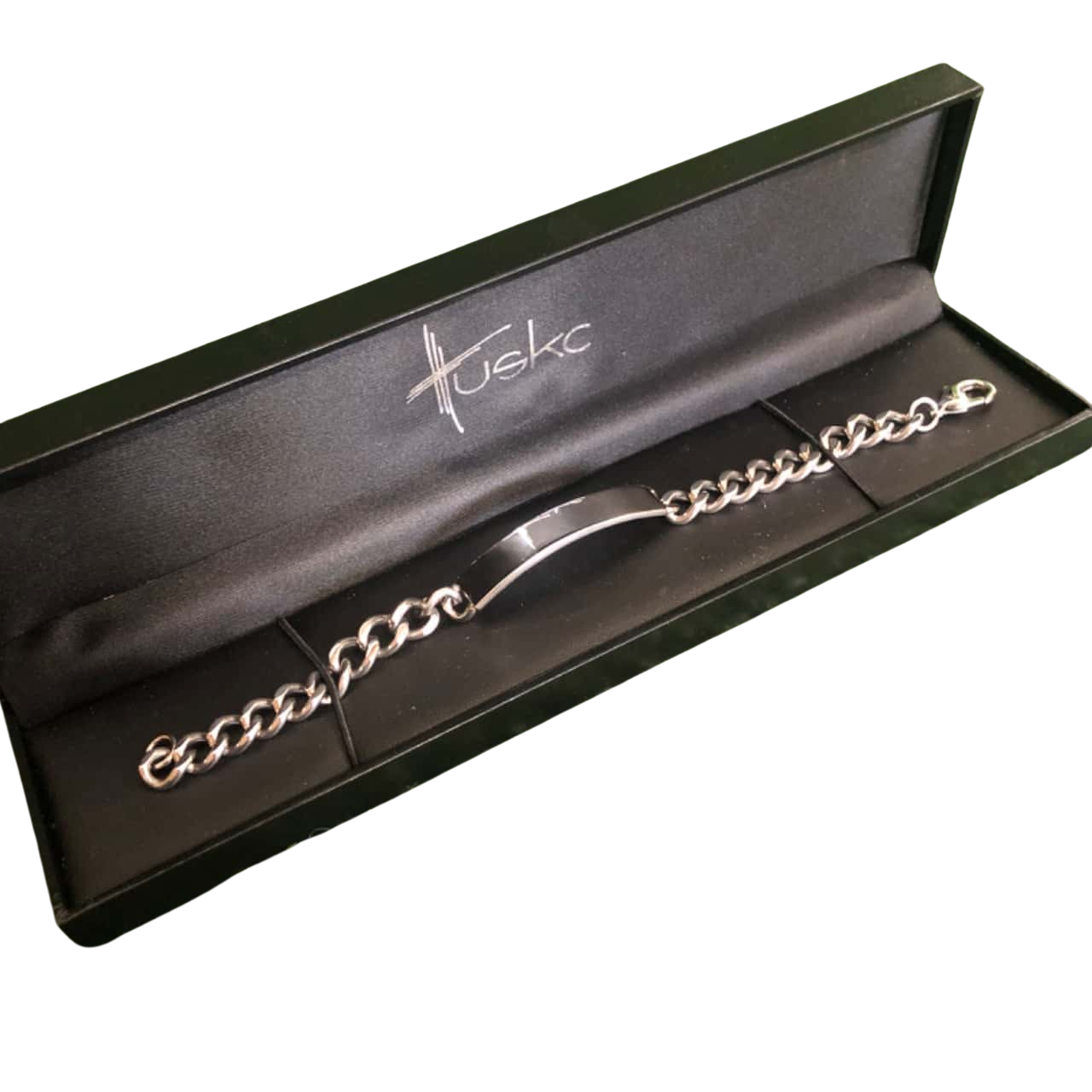 Tuskc Stainless Steel Silver Chain Bracelet (Boxed)(s)